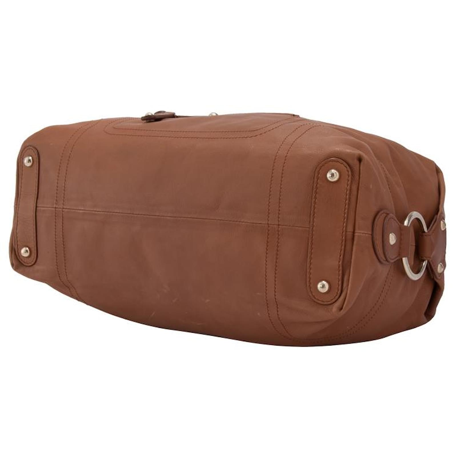 Tod's Sac porté épaule Luna en cuir marron Tods Veau façon poulain ...