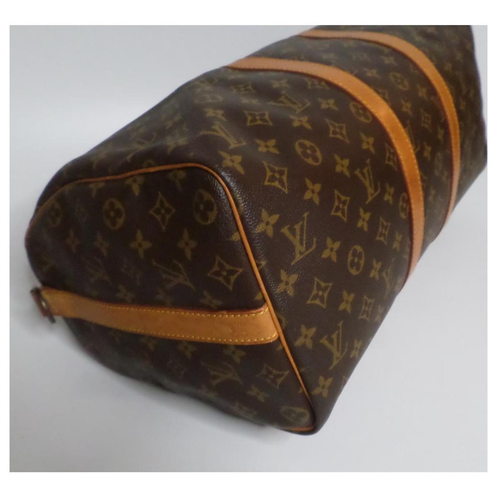Louis Vuitton KEEPALL 45 Tissu Marron ref.178473 - Joli Closet