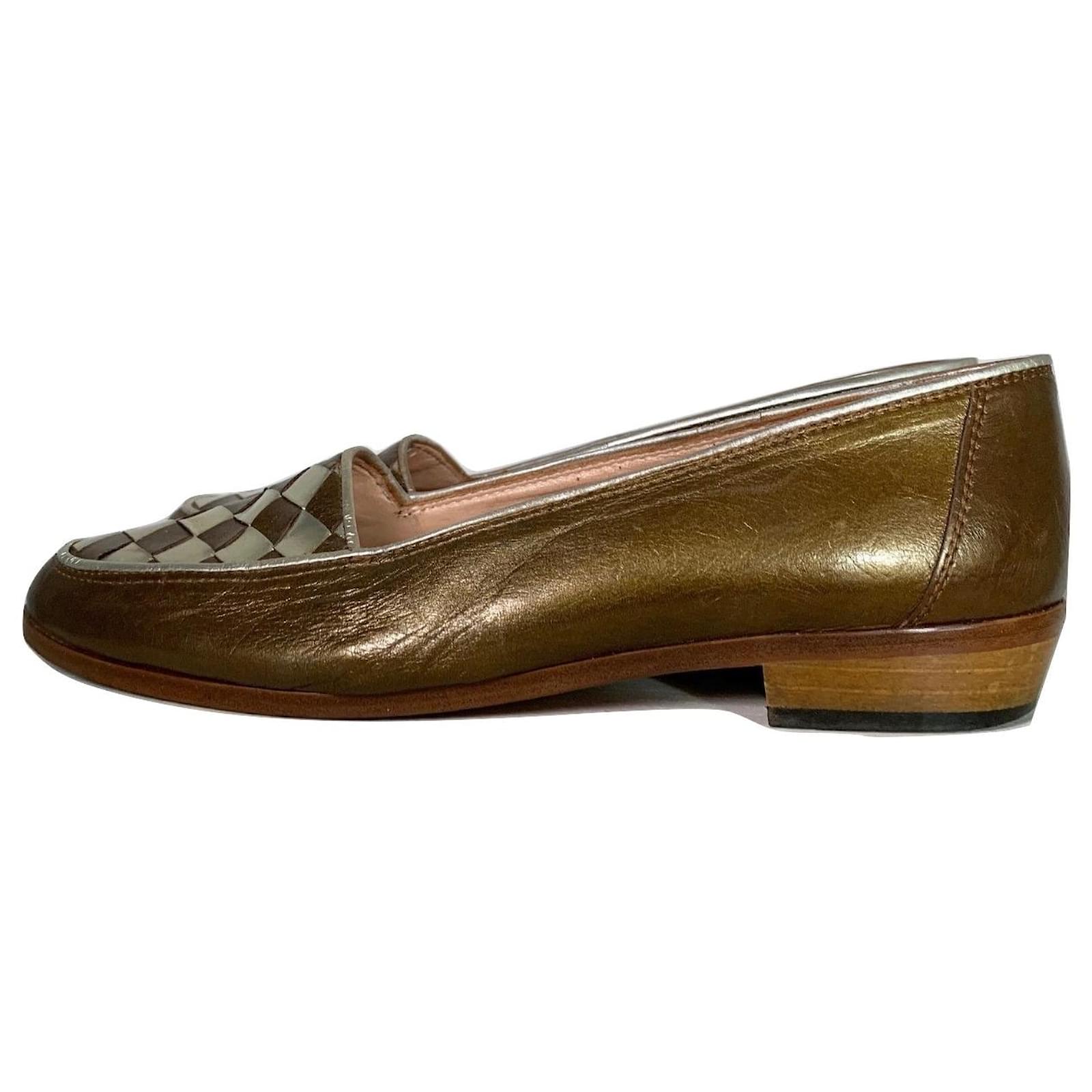 Pollini Mocassins Vintage Cuir Multicolore ref.179489 - Joli Closet