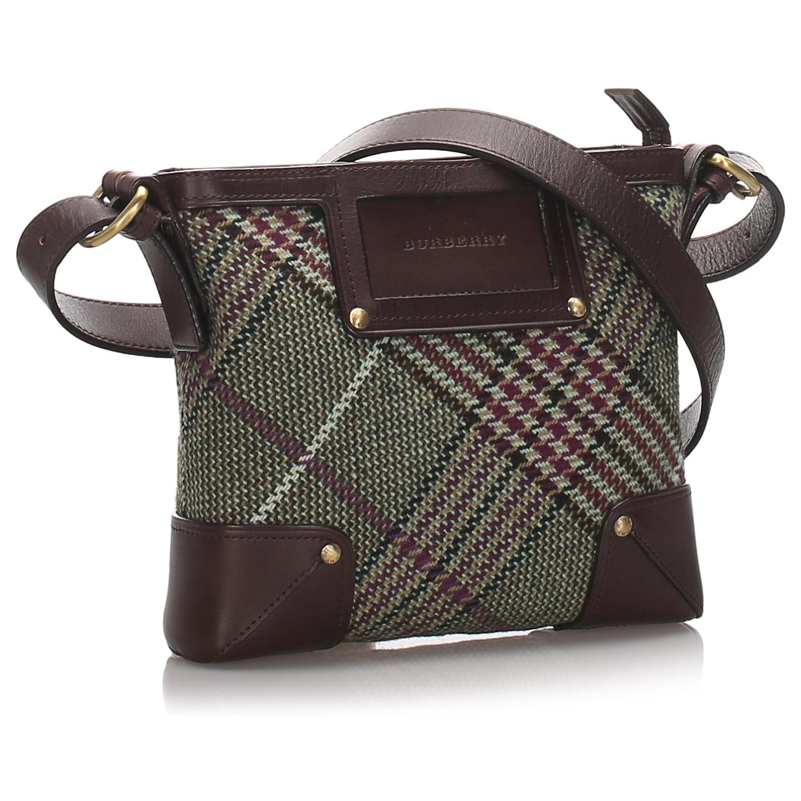 Burberry - Sac bandoulière en toile à carreaux multiples Tissu ...