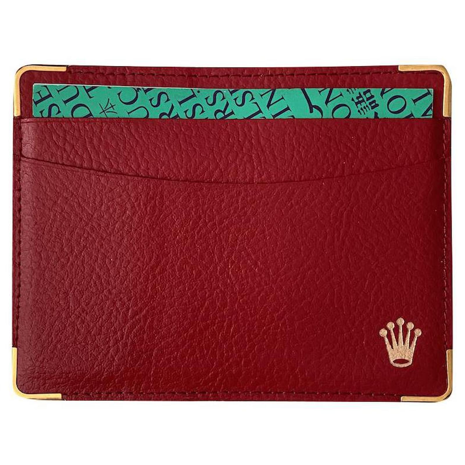 Rolex card holder Red Leather ref.179741 - Joli Closet