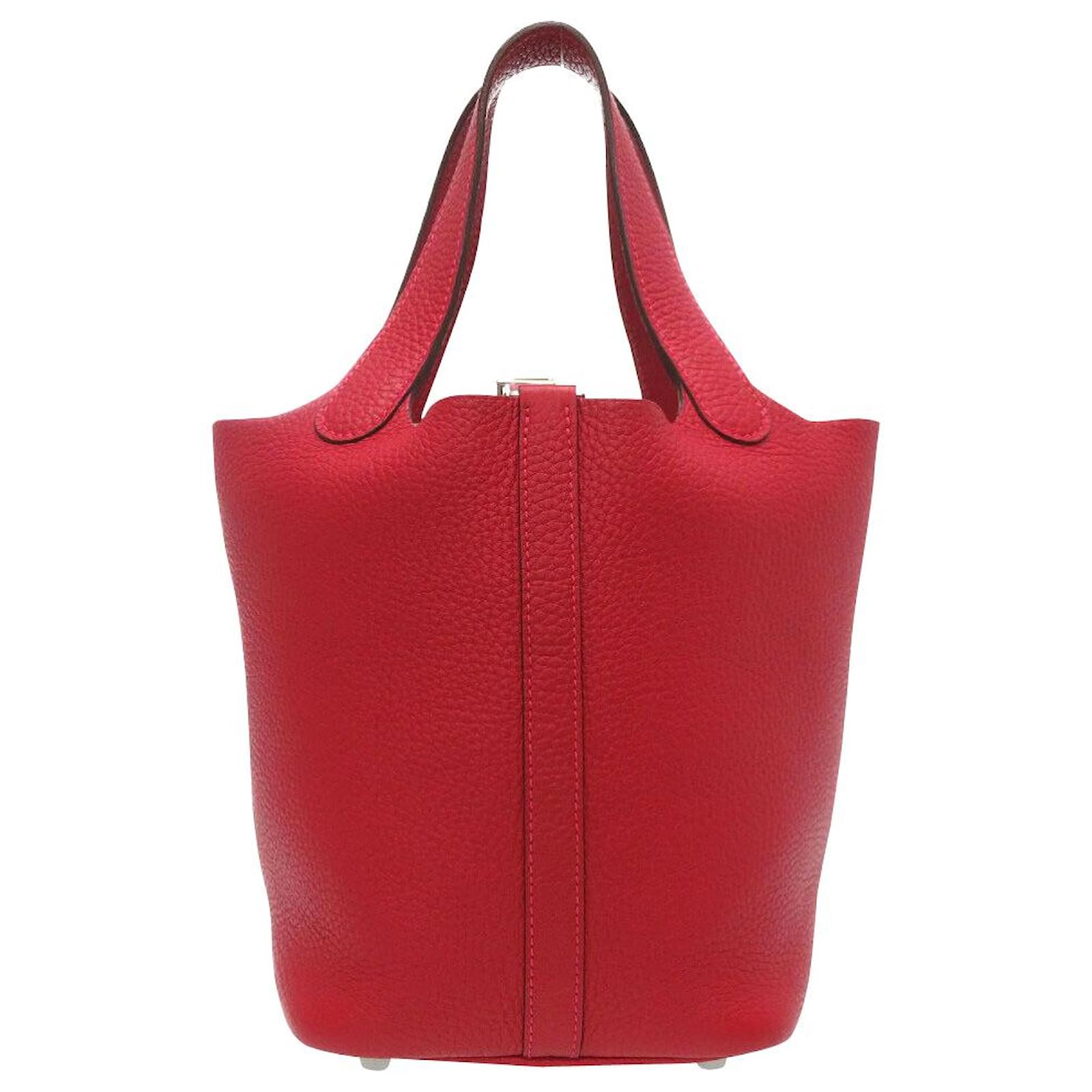 Hermès Picotin Lock PM Red Leather ref.180734 - Joli Closet