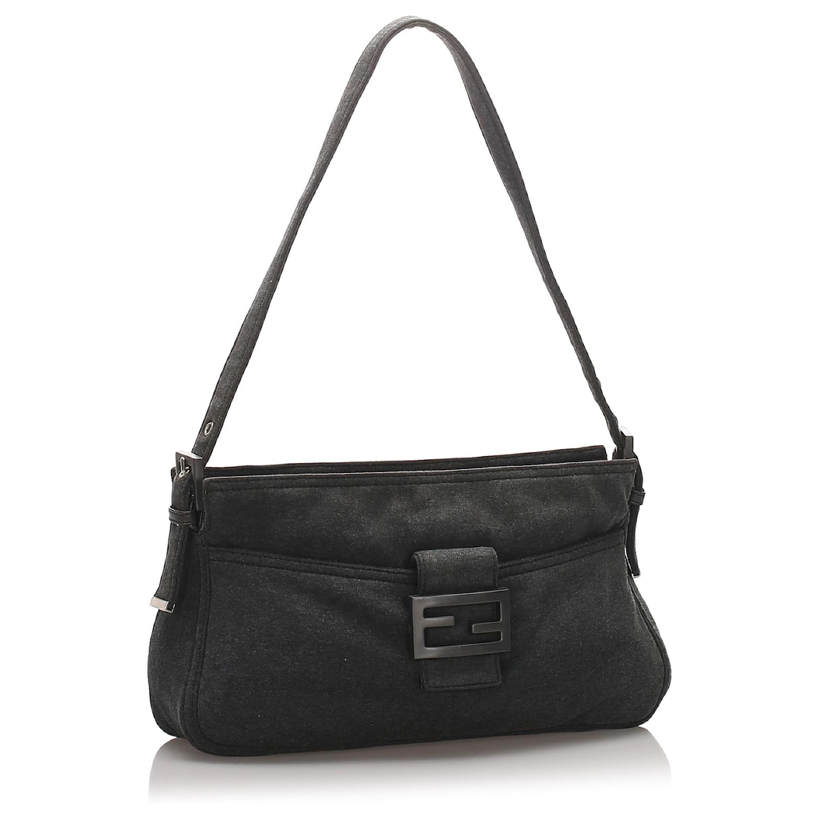 Fendi Gray Cotton Baguette Grey Cloth ref.181873 - Joli Closet