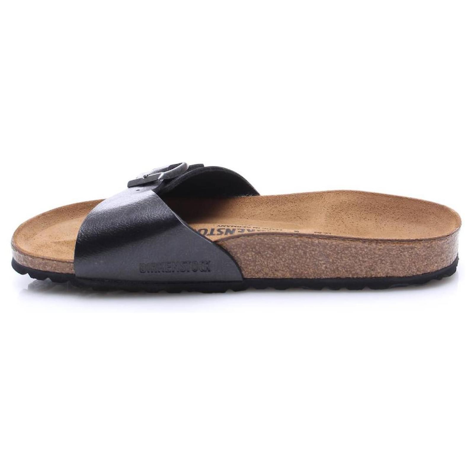 Birkenstock Mules Black Leather ref.183293 - Joli Closet