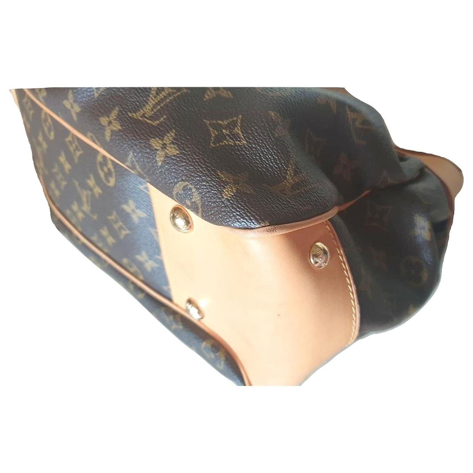 LOUIS VUITTON Boétie MM Monogram Cuir Toile Marron ref.185011 - Joli Closet