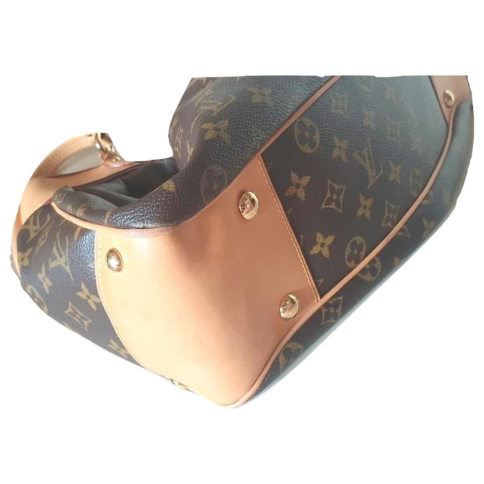 LOUIS VUITTON Boétie MM Monogram Cuir Toile Marron ref.185011 - Joli Closet