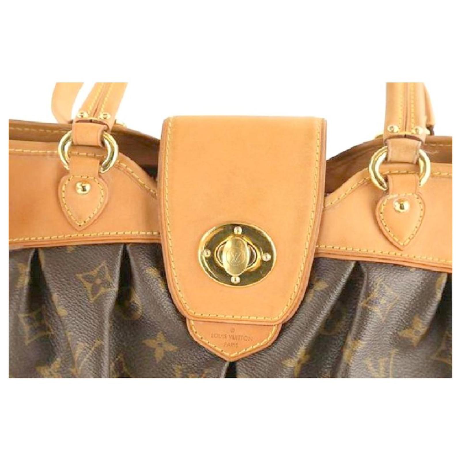 LOUIS VUITTON Boétie MM Monogram Brown Leather Cloth ref.185011 - Joli ...