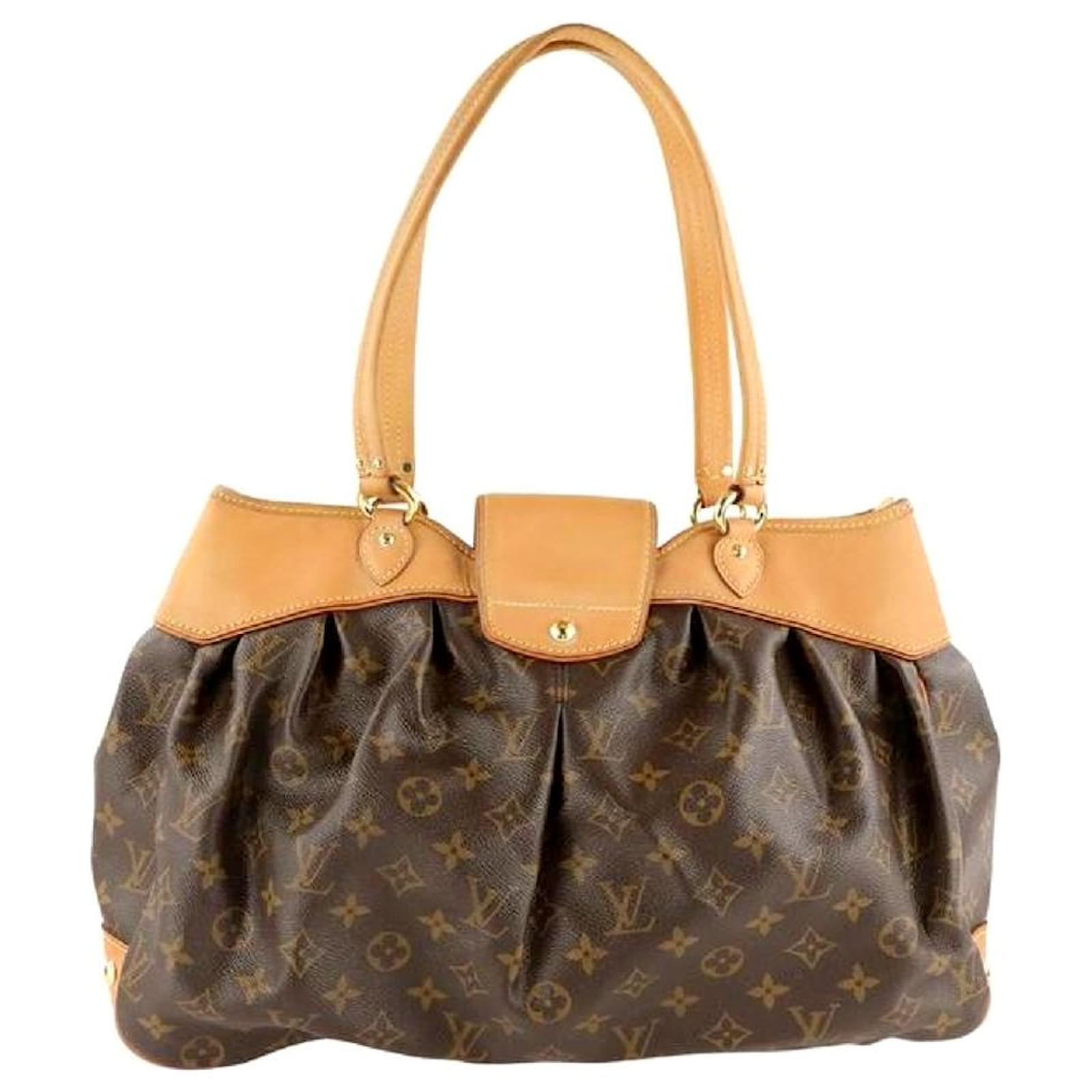 LOUIS VUITTON Boétie MM Monogram Cuir Toile Marron ref.185011 - Joli Closet