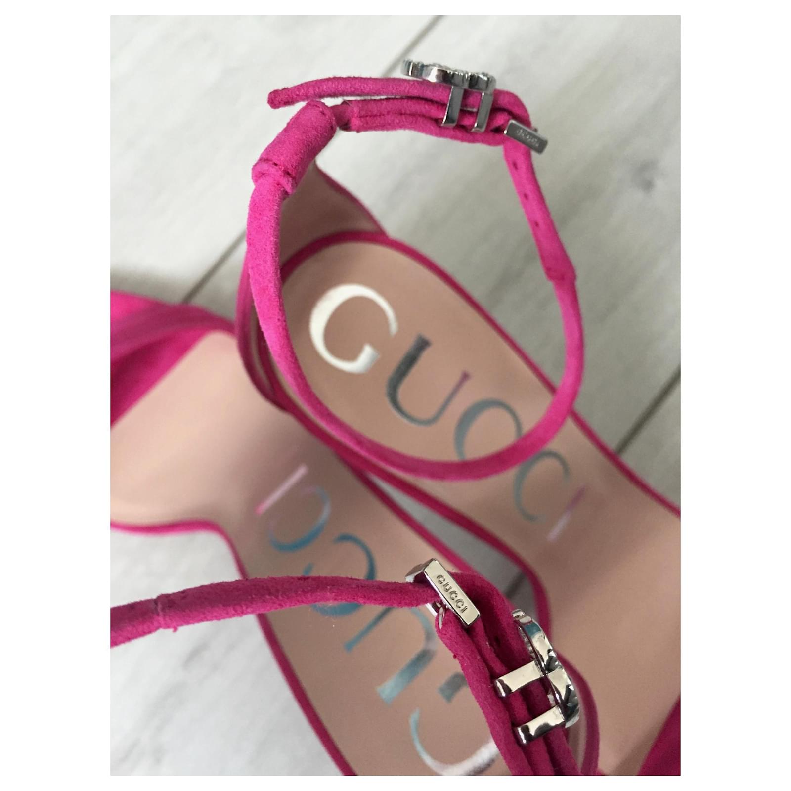 Gucci Marmont Fuschia Suede ref.186122 - Joli Closet