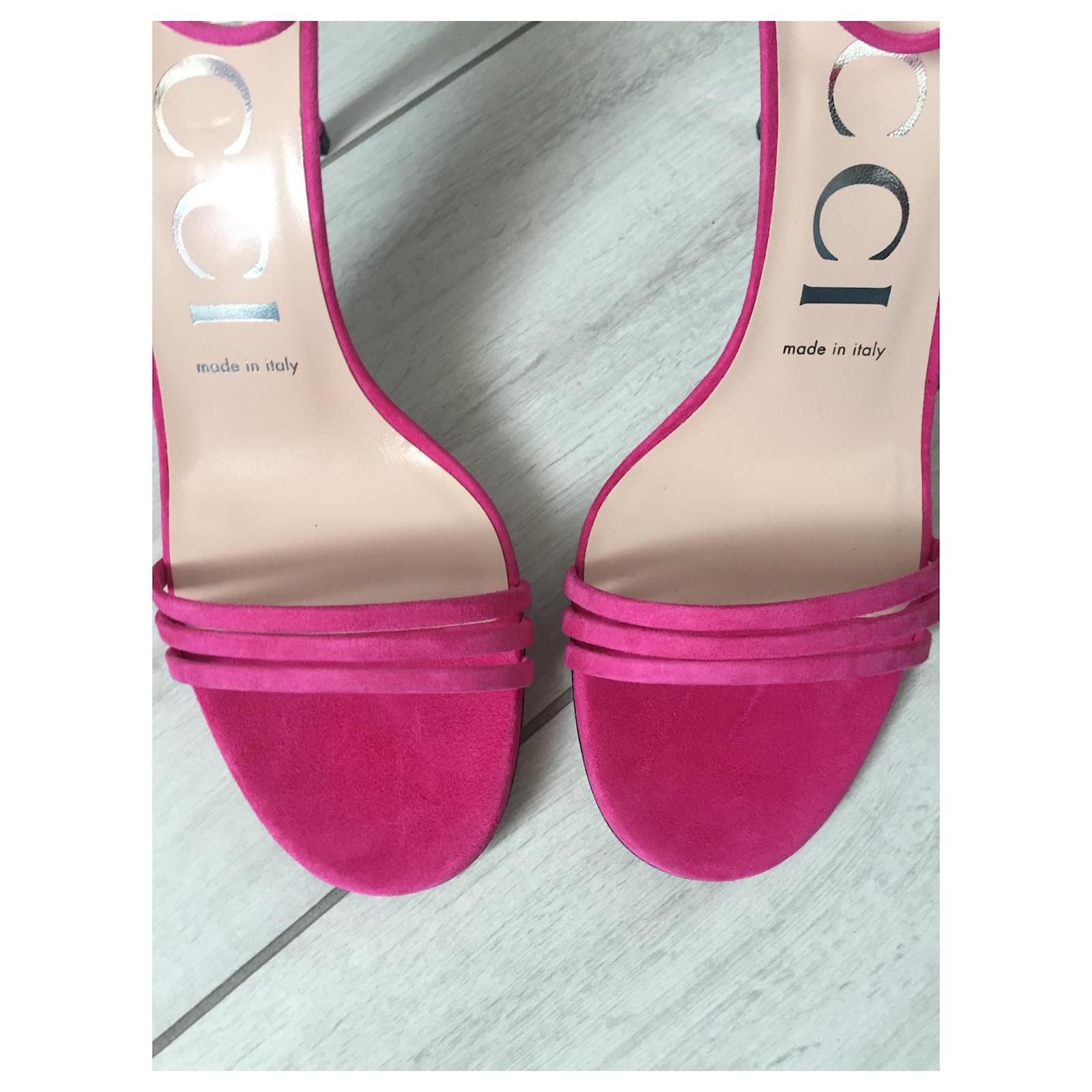 Gucci Marmont Fuschia Suede ref.186122 - Joli Closet