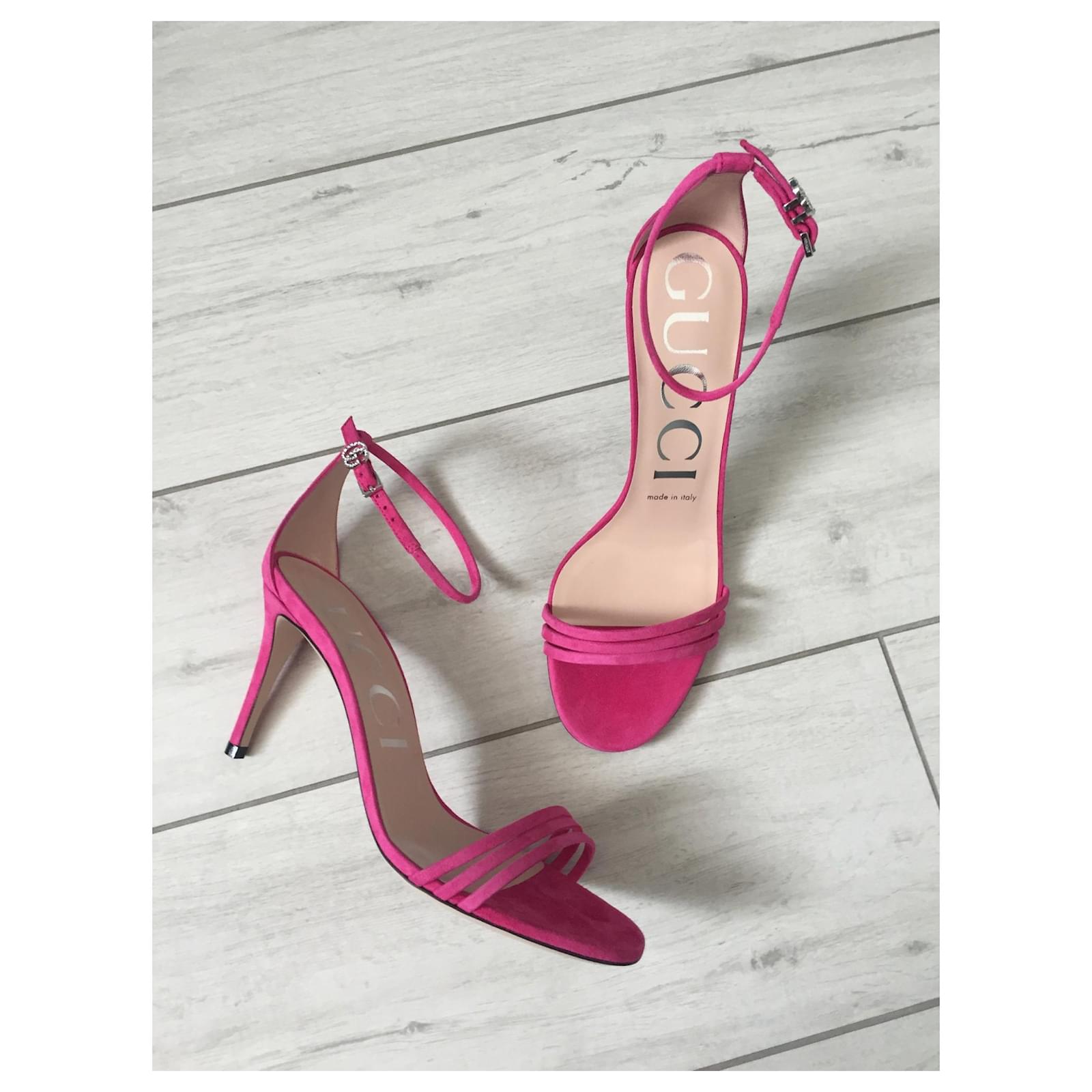 Gucci Marmont Fuschia Suede ref.186122 - Joli Closet