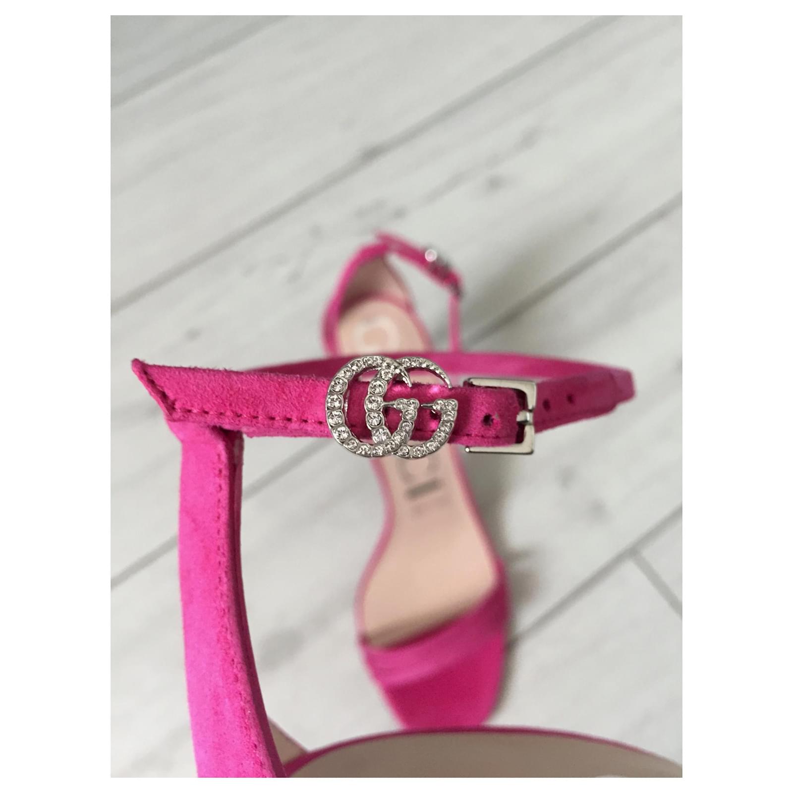 Gucci Marmont Fuschia Suede ref.186122 - Joli Closet