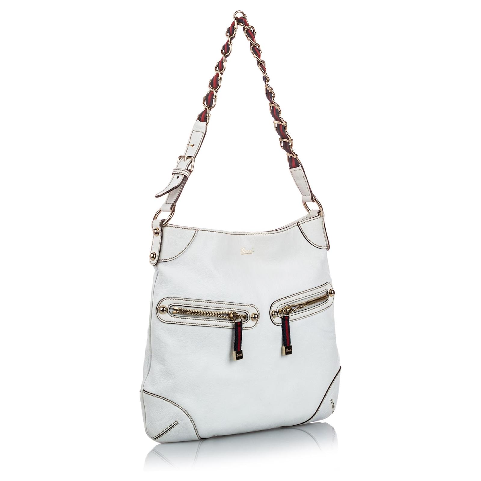 Gucci White Capri Ranch Kid Leather Hobo Multiple colors Pony-style ...