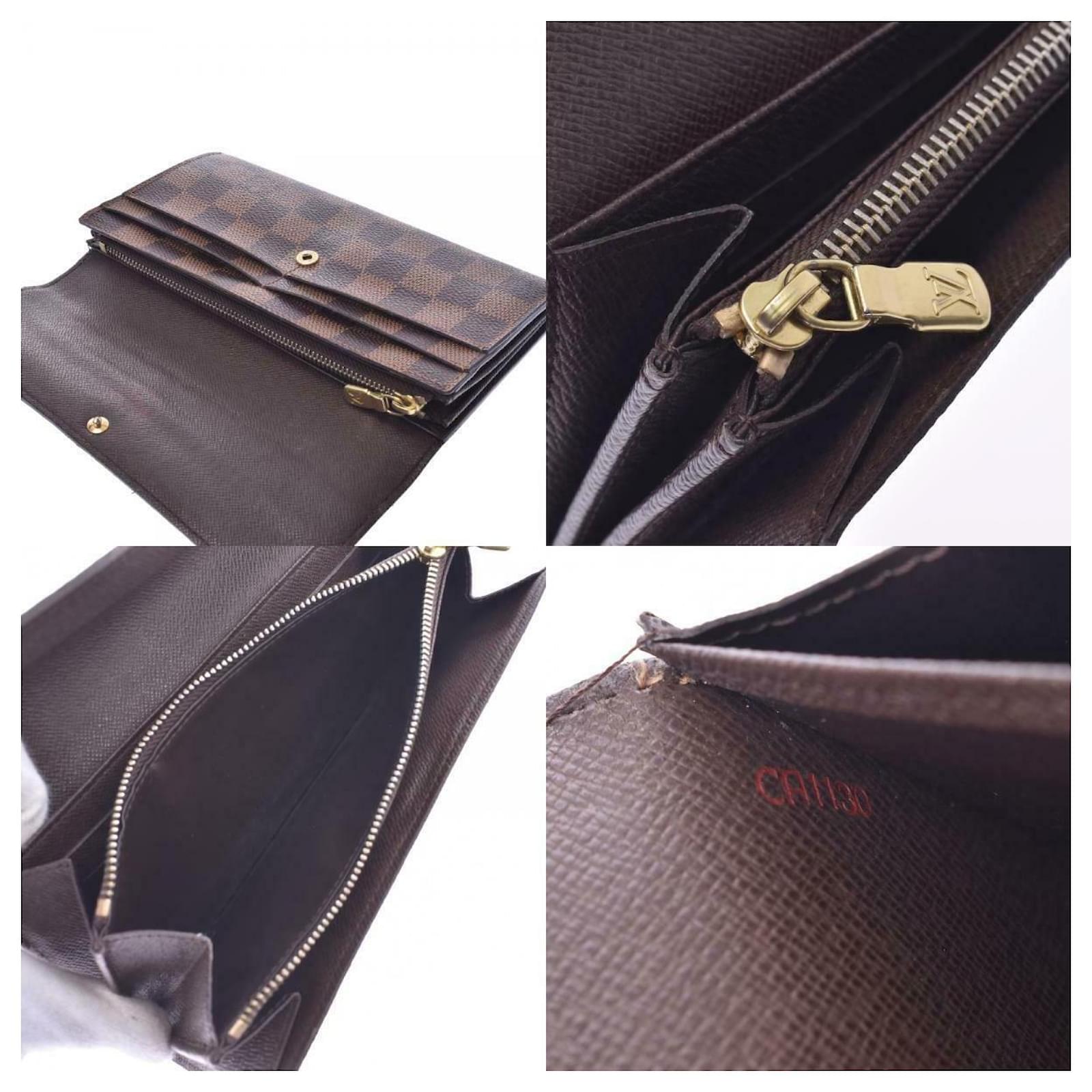 Louis Vuitton Sarah Cartera Castaño Lienzo ref.189001 - Joli Closet