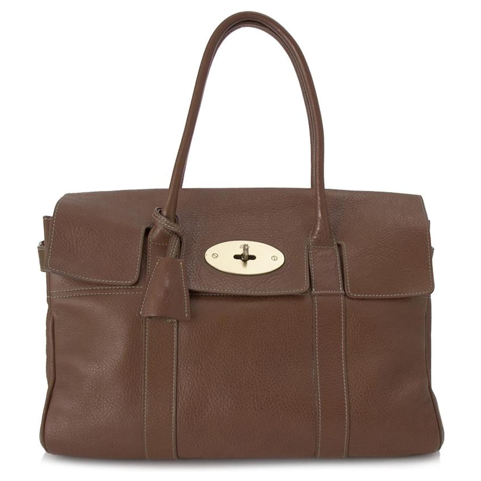 Mulberry Sac à main en cuir Bayswater brun mûre Veau façon poulain ...