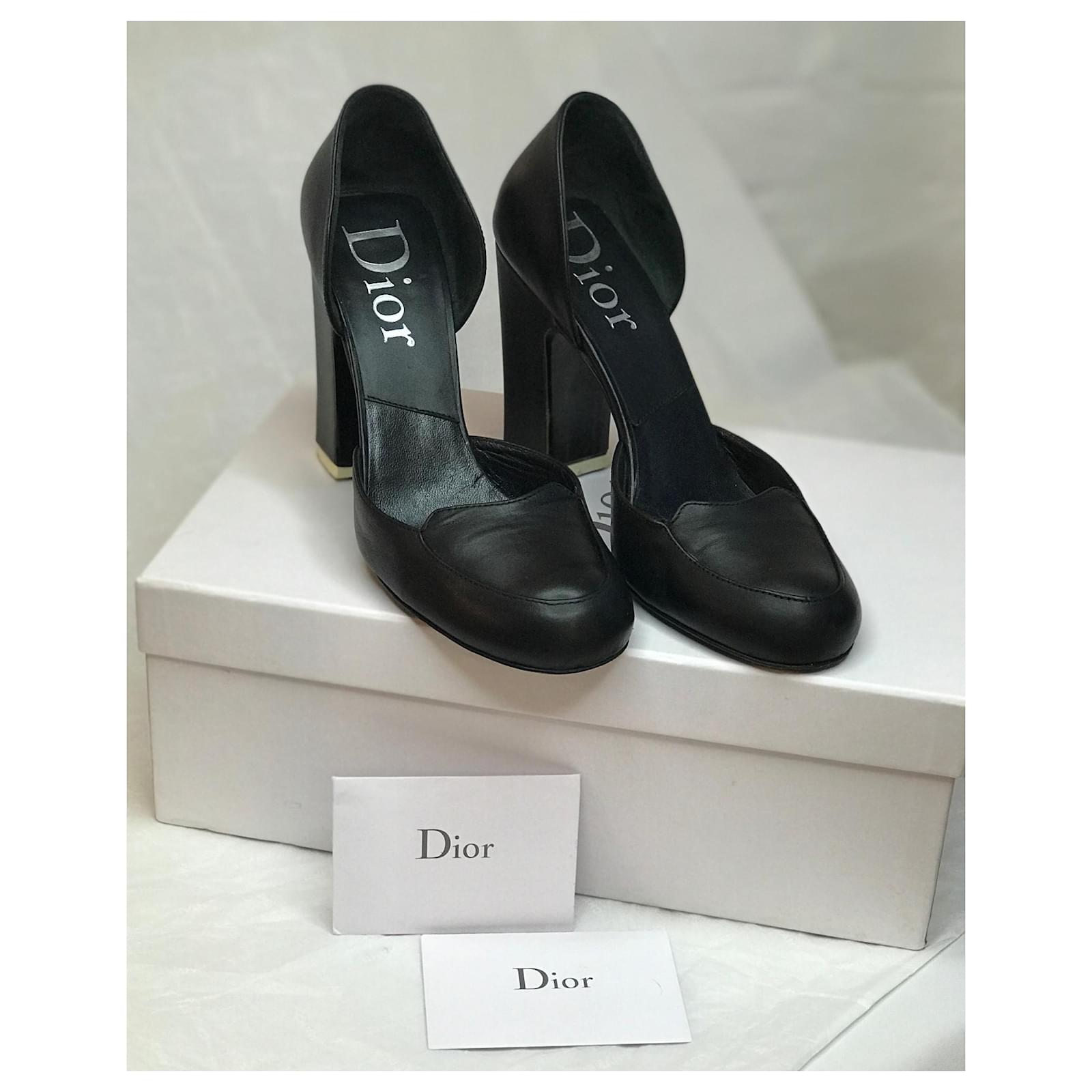 Dior Black Heels 9,5 cm with box Leather ref.192710 - Joli Closet