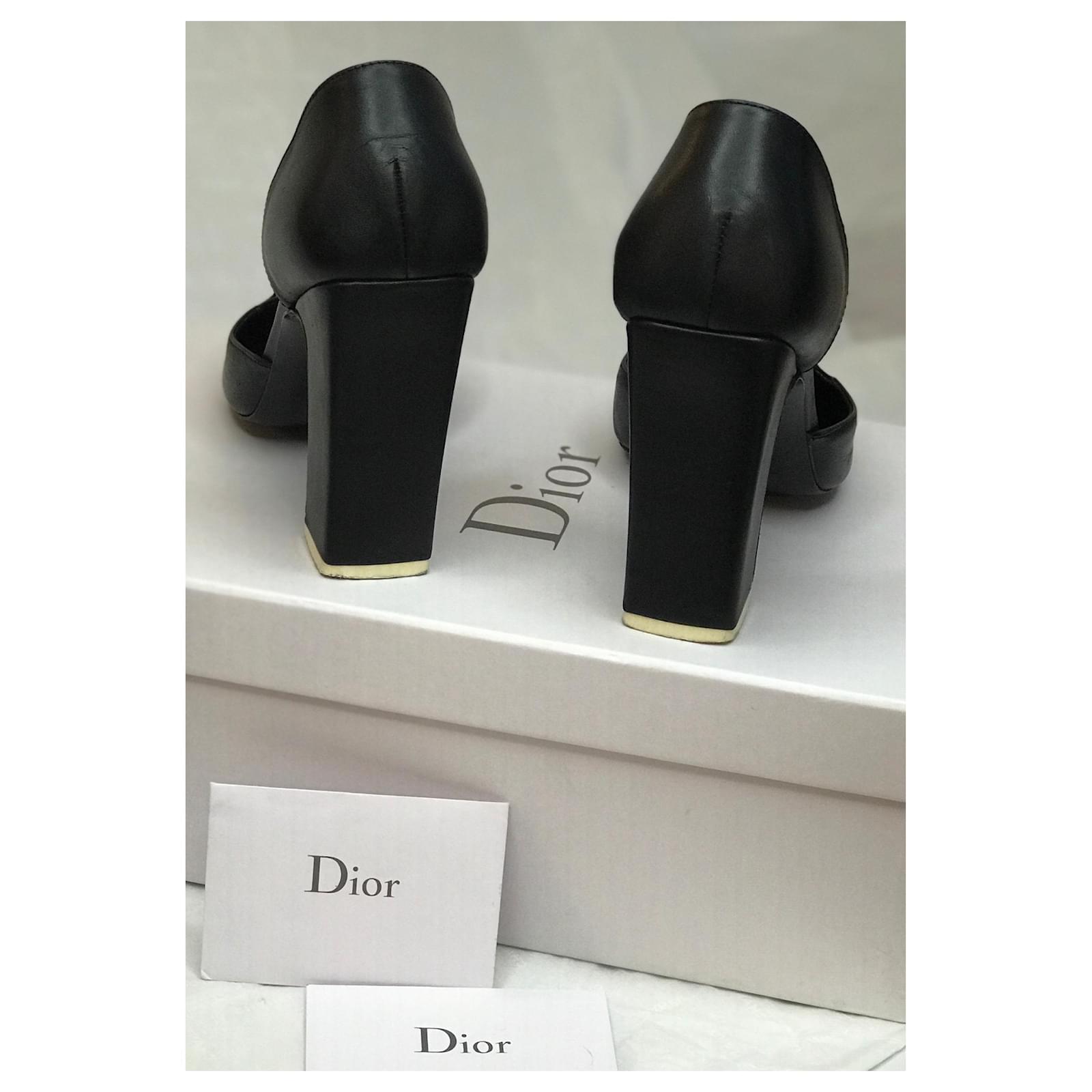 Dior Black Heels 9,5 cm with box Leather ref.192710 - Joli Closet