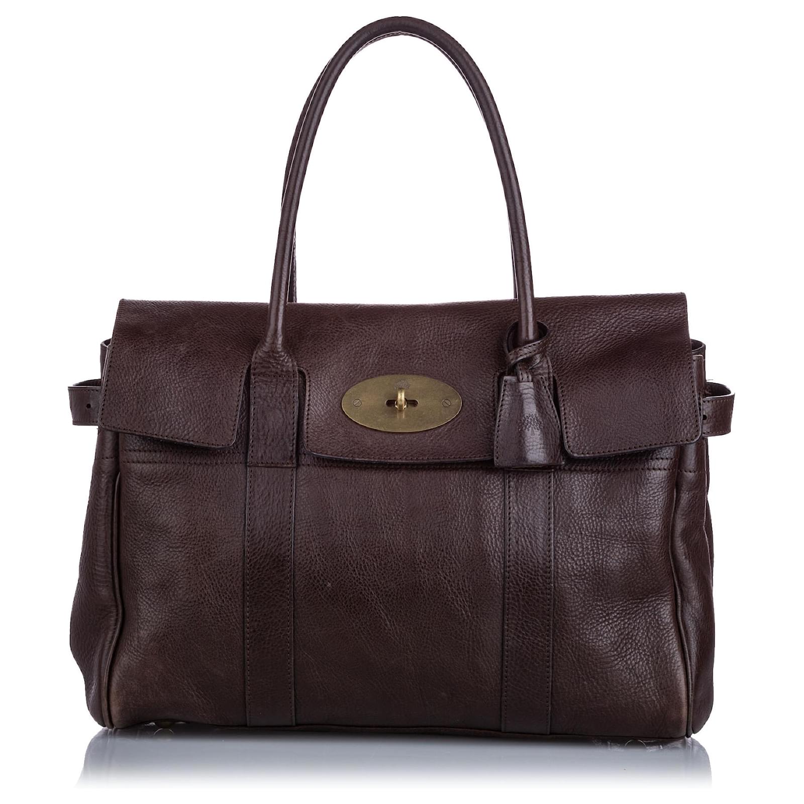 Mulberry Sac à main en cuir Bayswater brun mûre Veau façon poulain ...