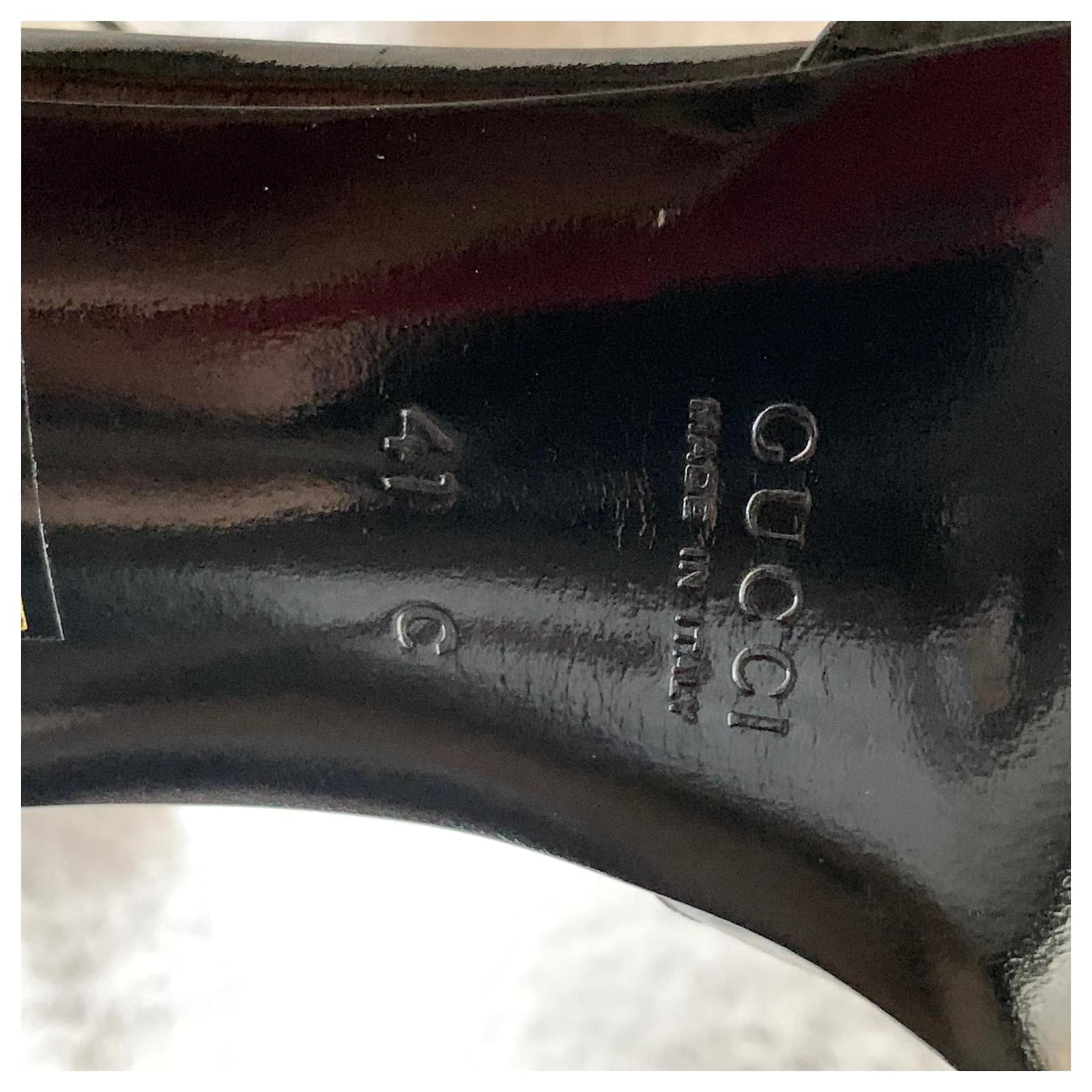 Sandales à talons en métal Gucci Cuir vernis Noir ref.193576 - Joli Closet