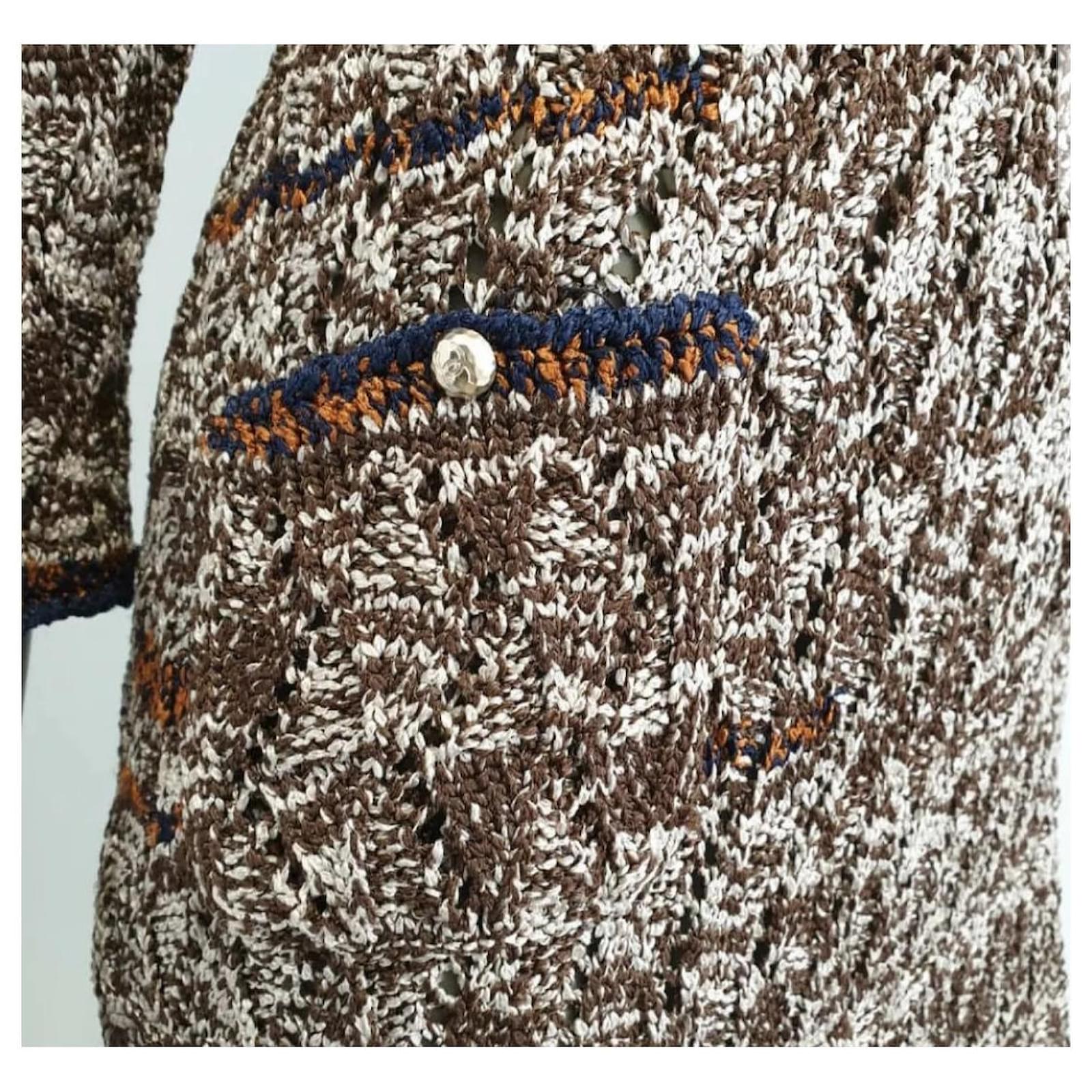 CHANEL Mini robe en maille Sz.44 Viscose Multicolore ref.197071 - Joli ...