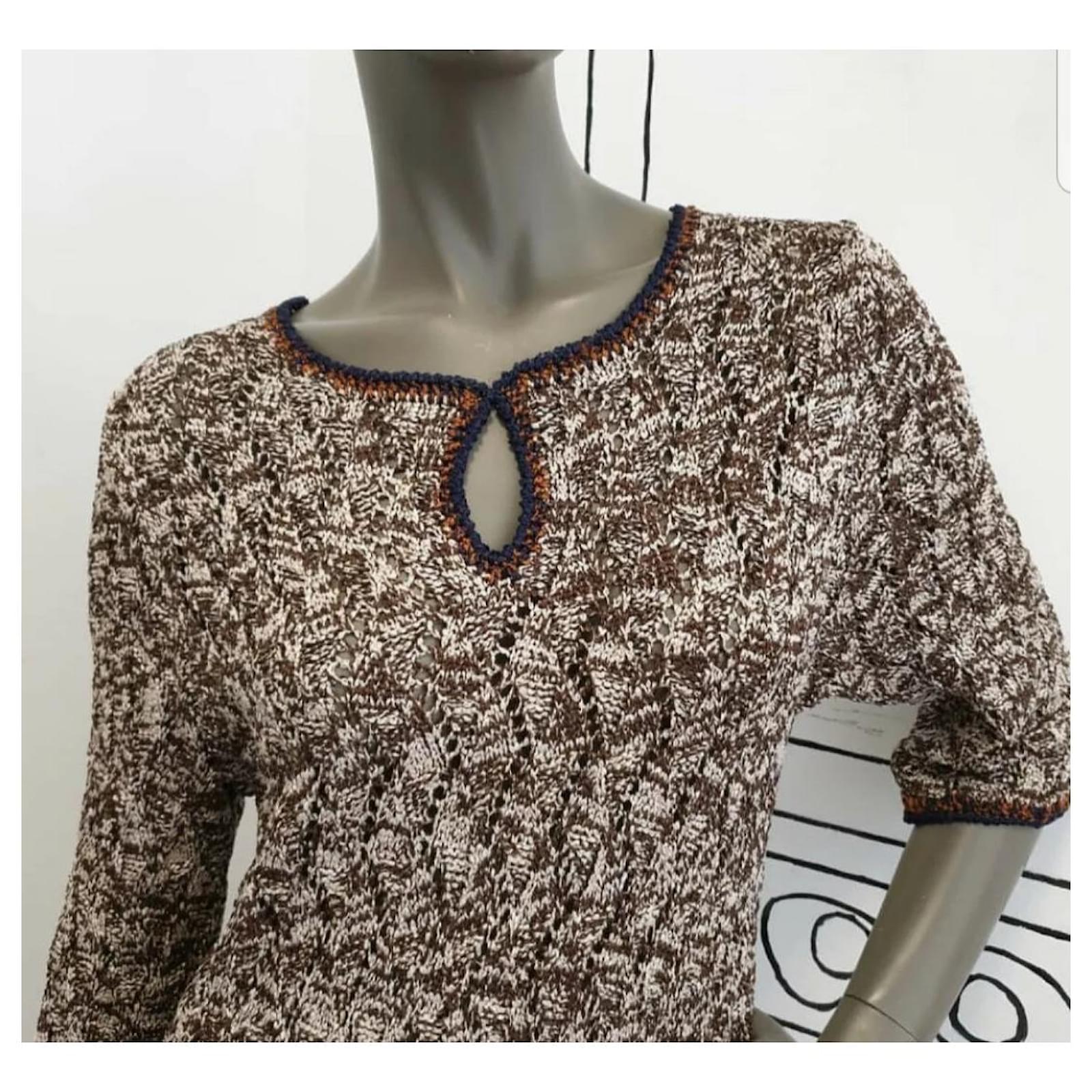 CHANEL Mini robe en maille Sz.44 Viscose Multicolore ref.197071 - Joli ...