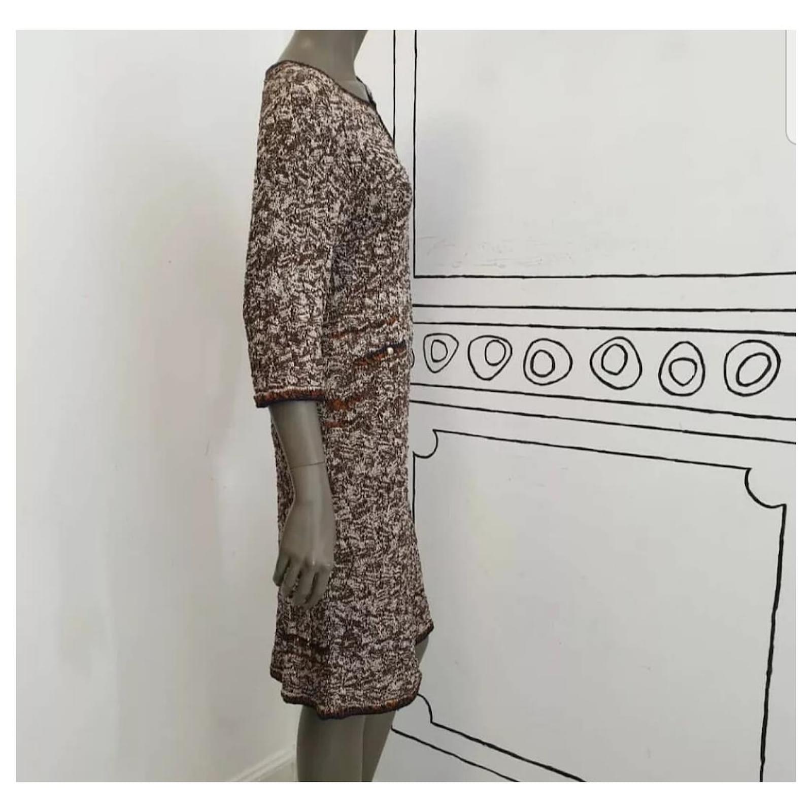 CHANEL Mini robe en maille Sz.44 Viscose Multicolore ref.197071 - Joli ...