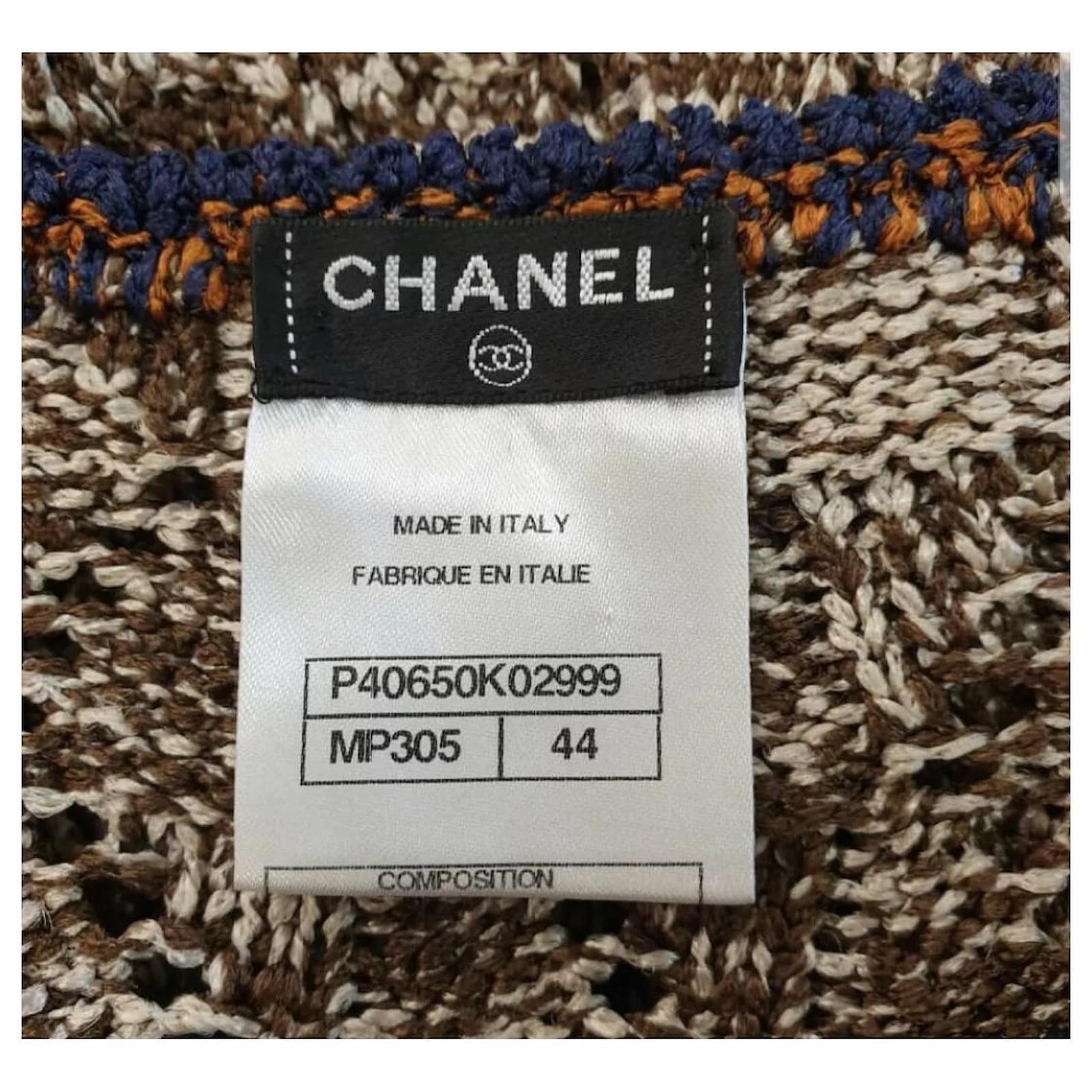 CHANEL Mini robe en maille Sz.44 Viscose Multicolore ref.197071 - Joli ...