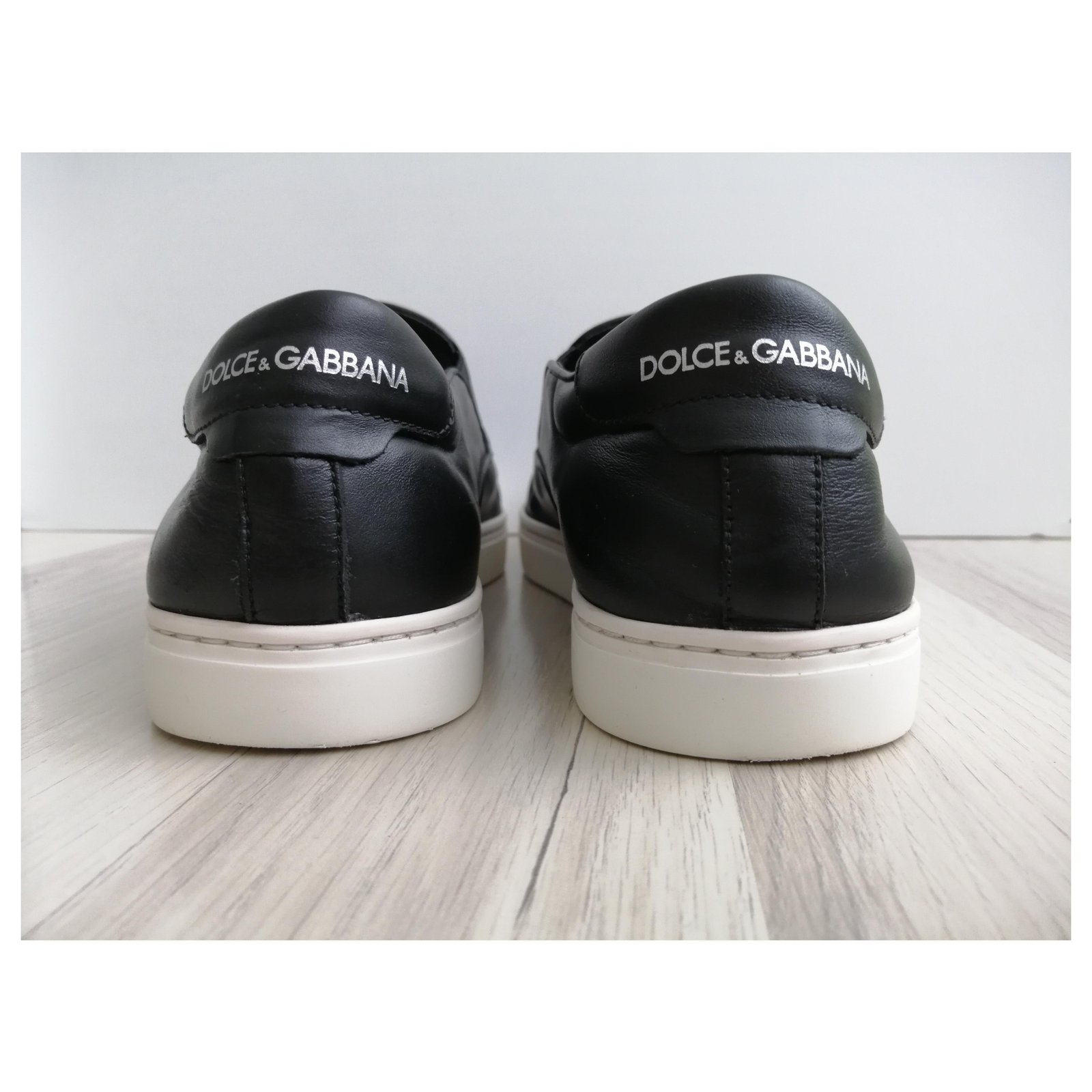 Dolce & Gabbana Sneakers Black Leather ref.197333 - Joli Closet Dolce & Gabbana Sneakers Black Leather ref.197333 - Joli Closet
