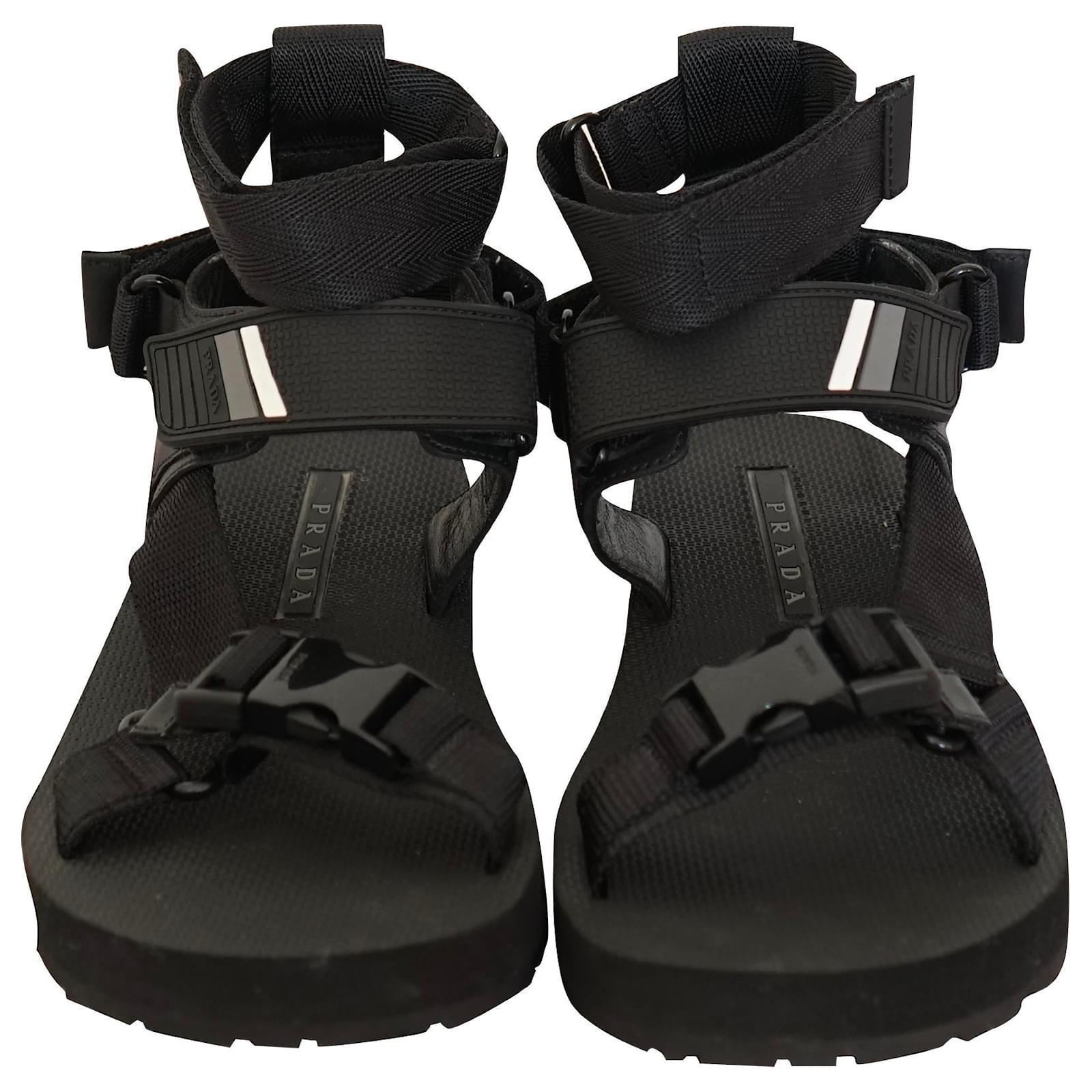 Prada Men Sandals Black ref.199135 - Joli Closet