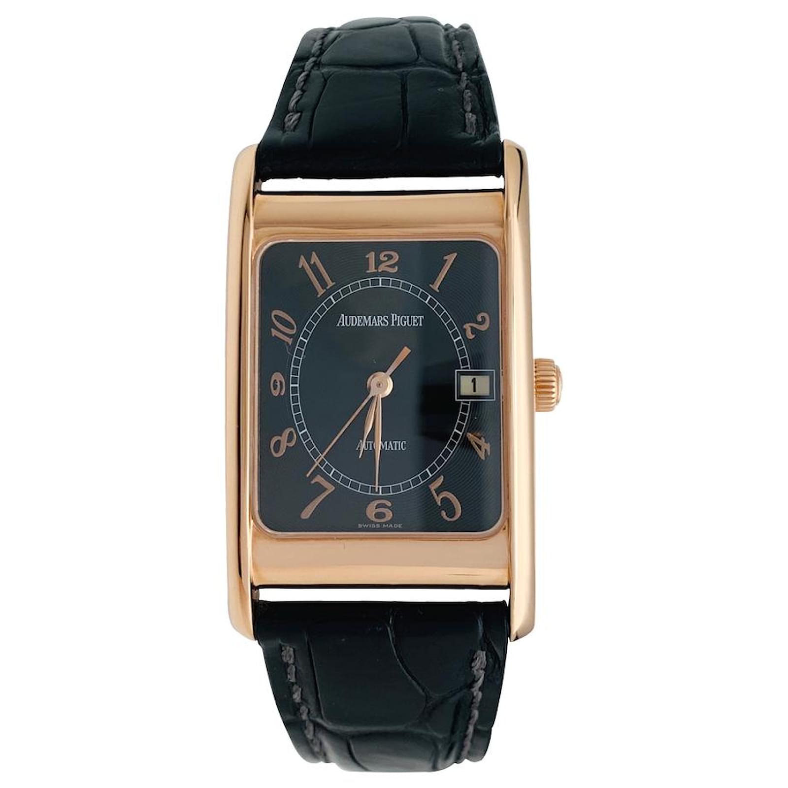 Audemars Piguet "Edward Piguet" watch in pink gold on leather. ref ...