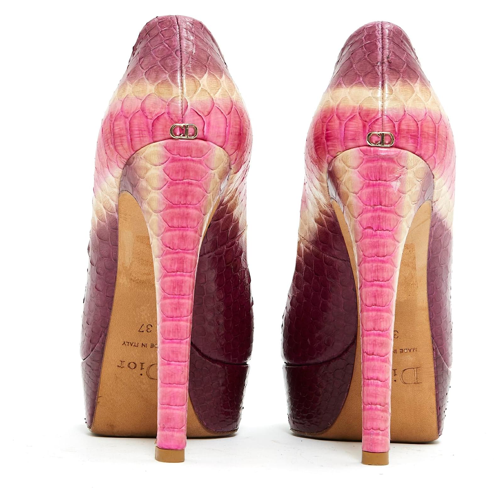 Christian Dior PINK PYTHON DYE FR37 ref.199206 - Joli Closet