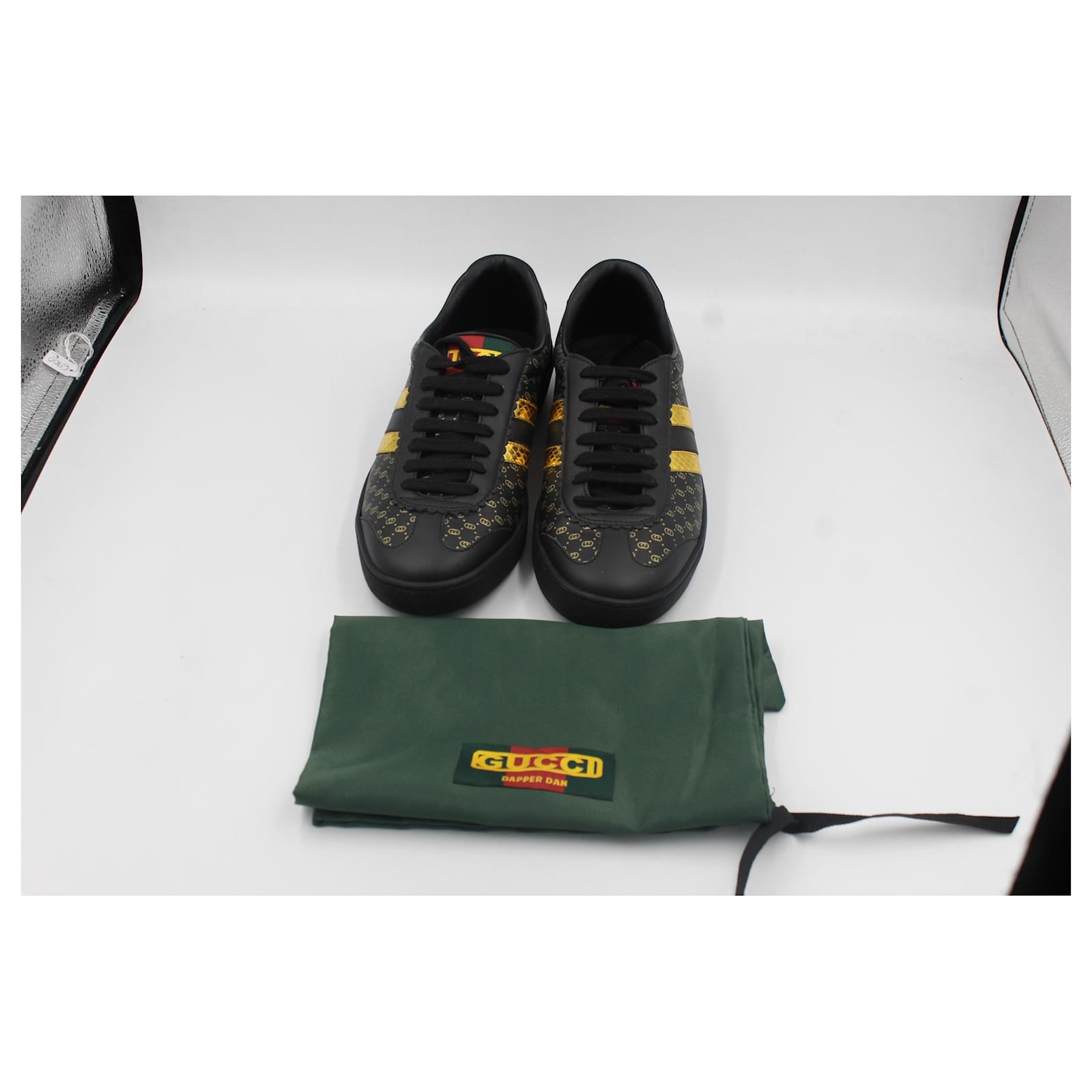 Gucci Apollo Shoe Black leather ref.207069 - Joli Closet