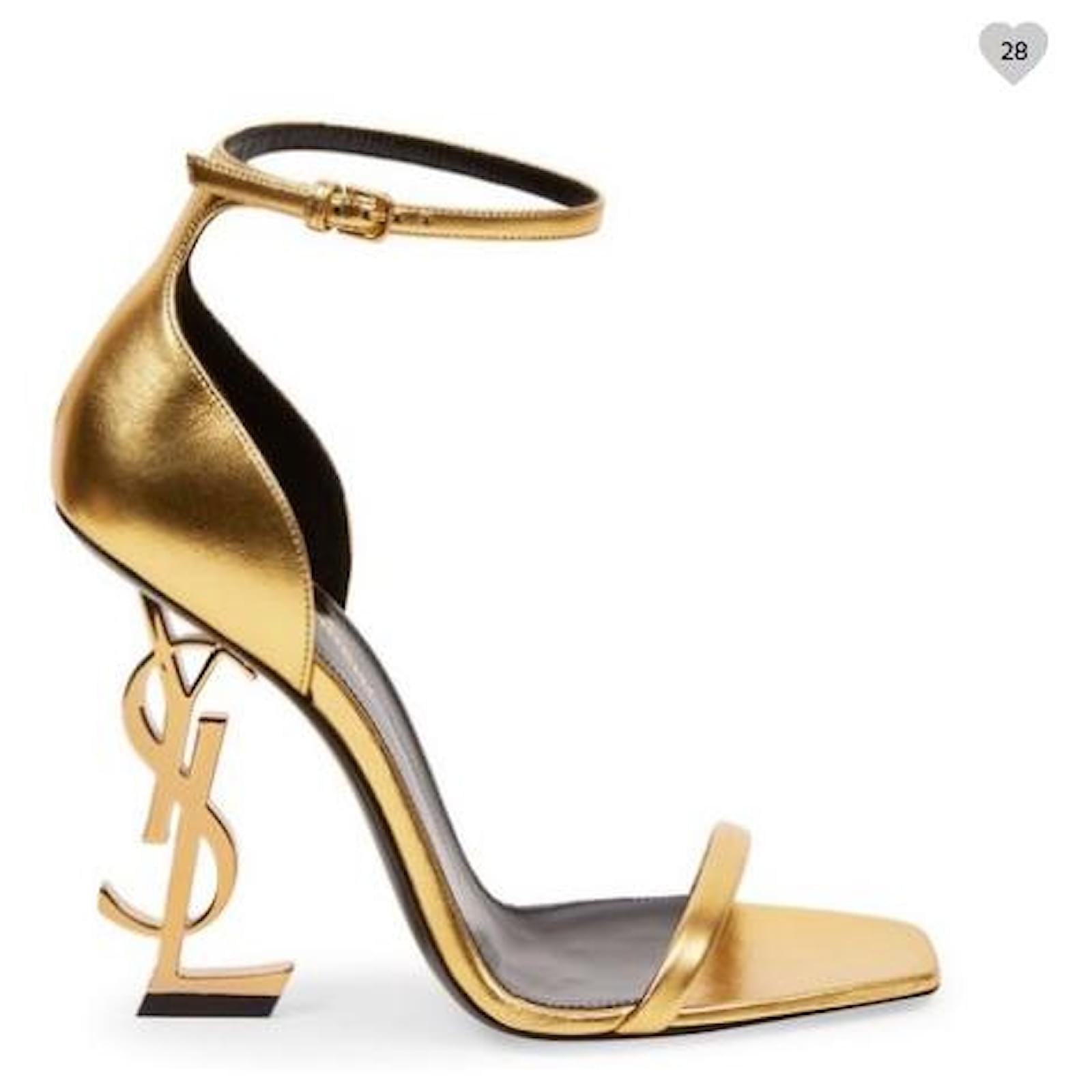 Ysl Gold Heels At Mark Lenhardt Blog