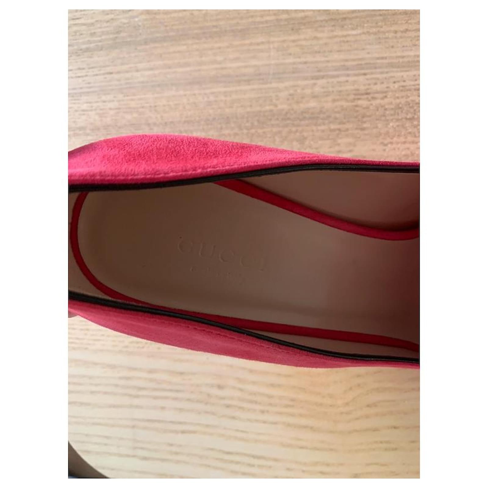 Gucci Talons Nubuck Fuschia ref.209134 - Joli Closet