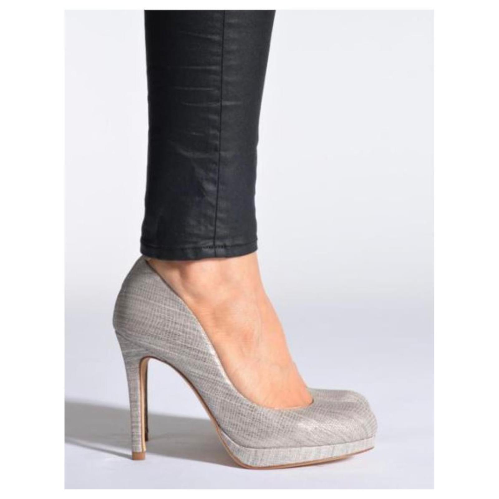 Lk Bennett Sledge in metallic silver print Leather ref.211253 - Joli Closet