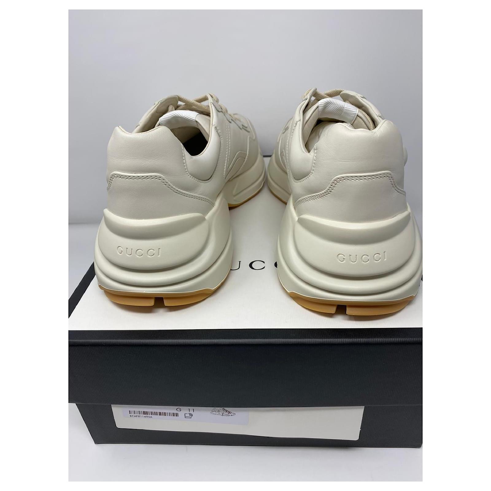 GUCCI Rhyton leather sneakers NEW WEB PRINT White ref.218740 - Joli Closet