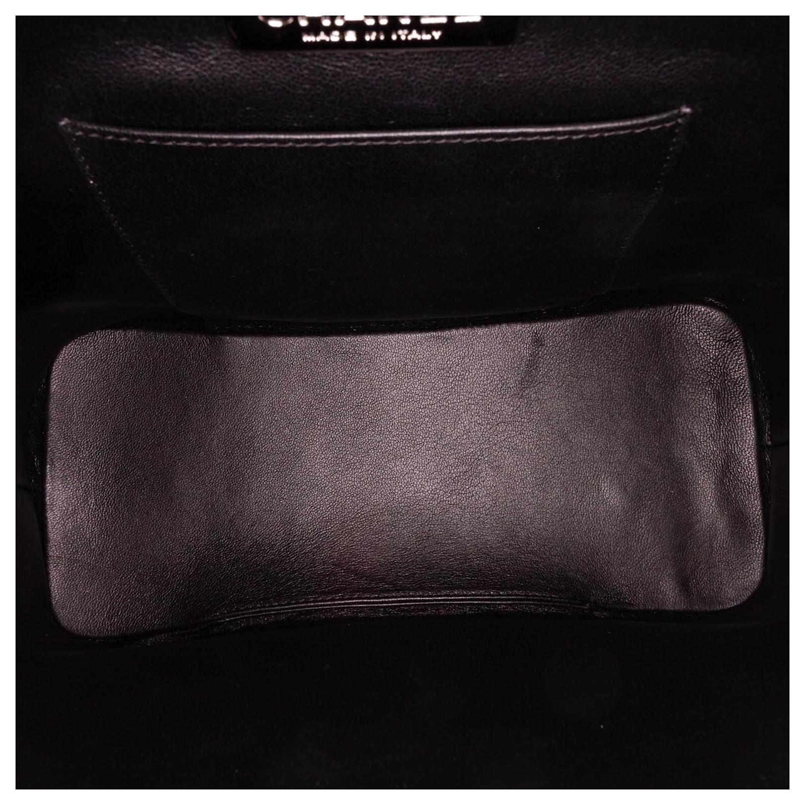Chanel Black Gabrielle Python Backpack Leather Pony-style calfskin ref ...