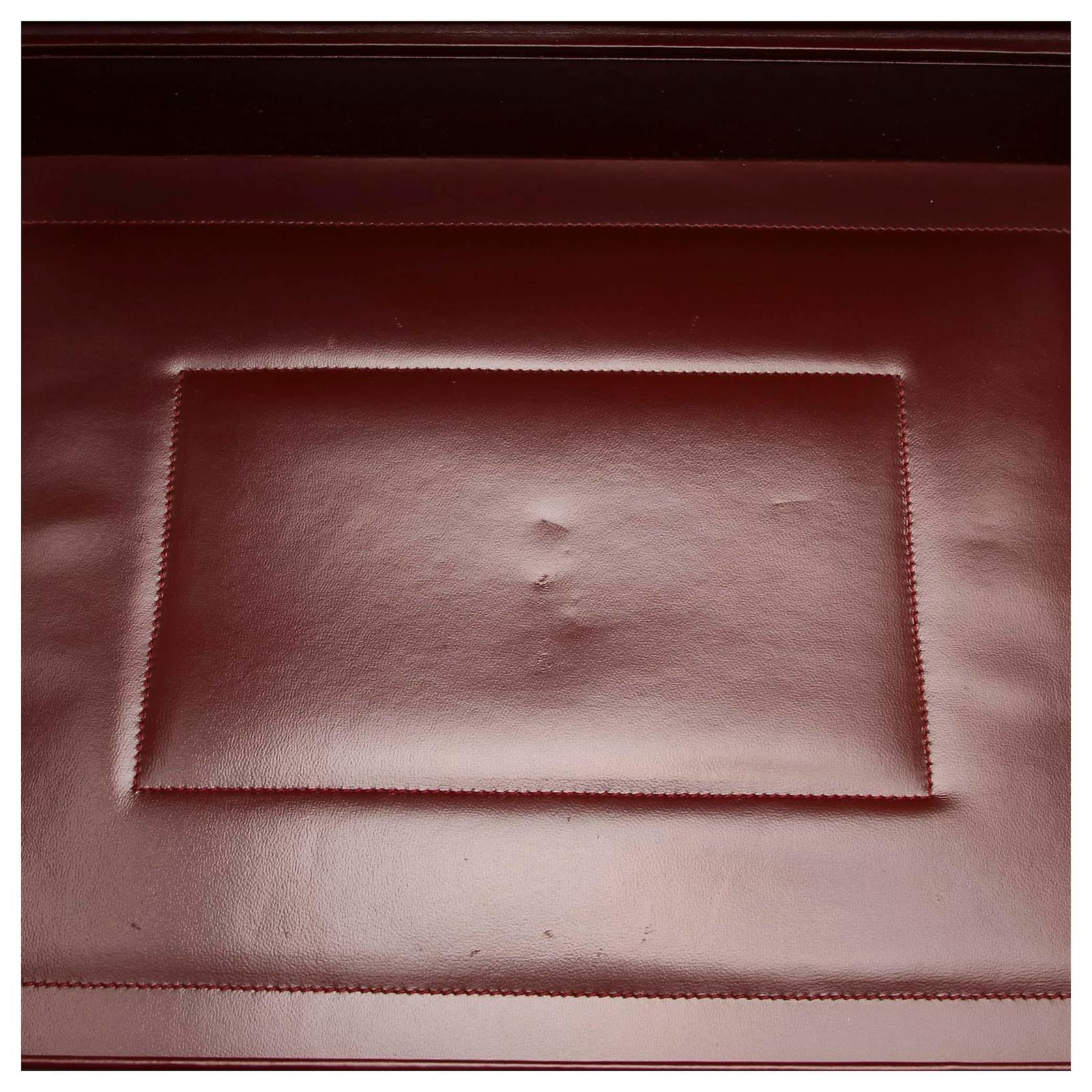 Cartier Red Must de Cartier Leather Briefcase Dark red Pony-style ...