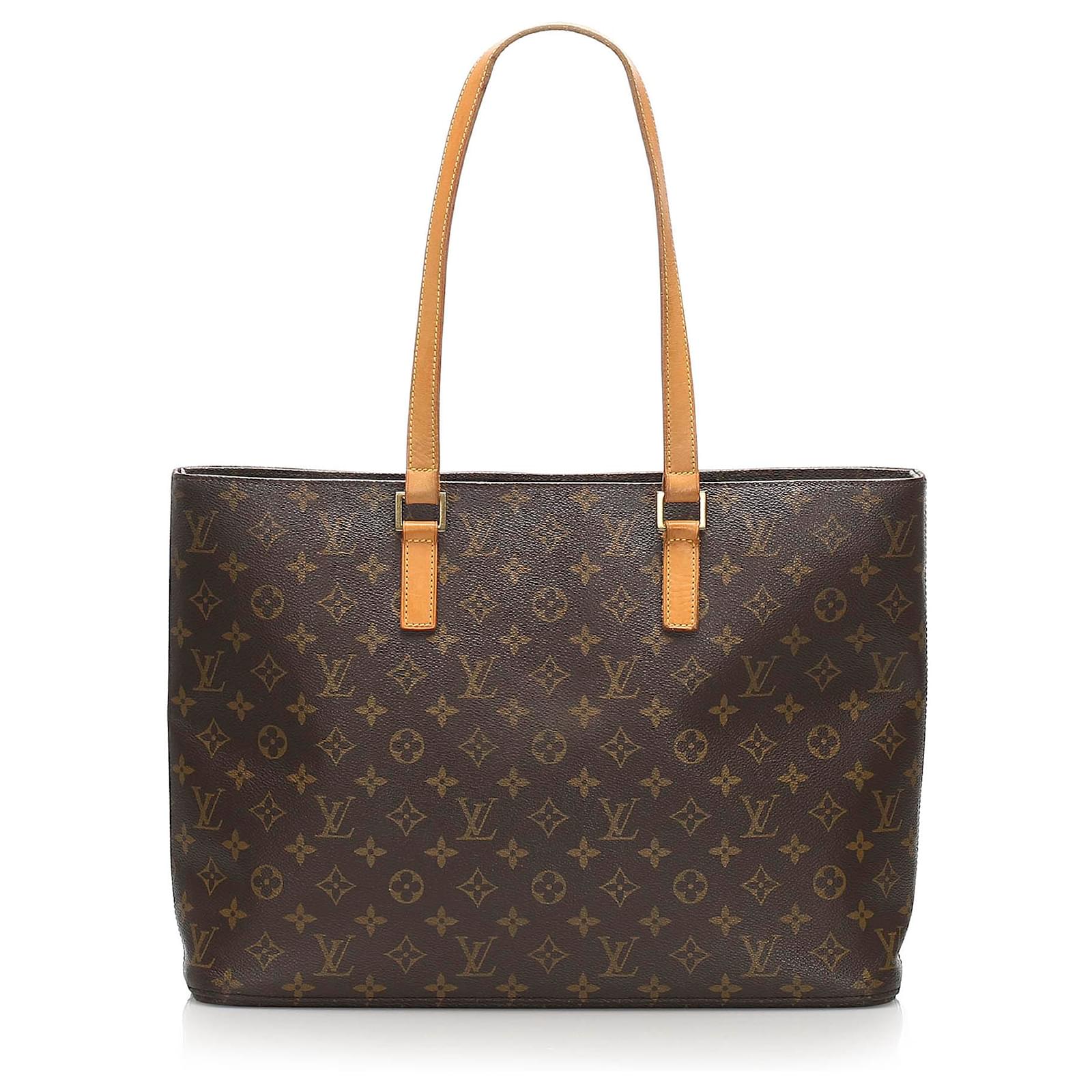 Louis Vuitton Brown Monogram Luco Tote Leather Cloth ref.231676 - Joli ...