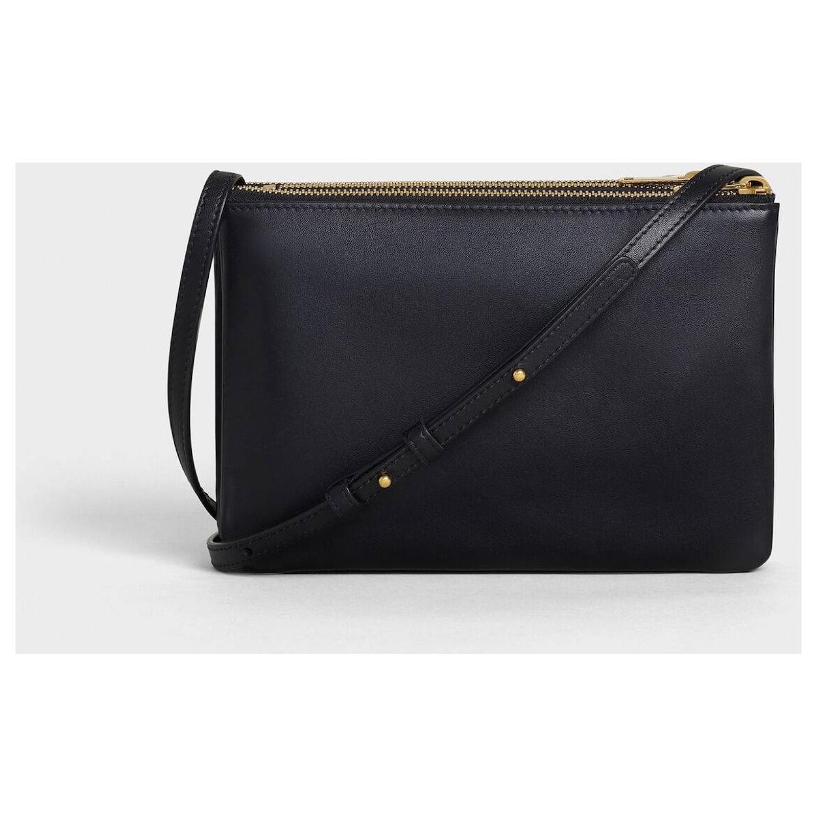 Céline CELINE TRIO BAG IN SMOOTH LAMBSKIN NEW Black ref.234612 - Joli ...