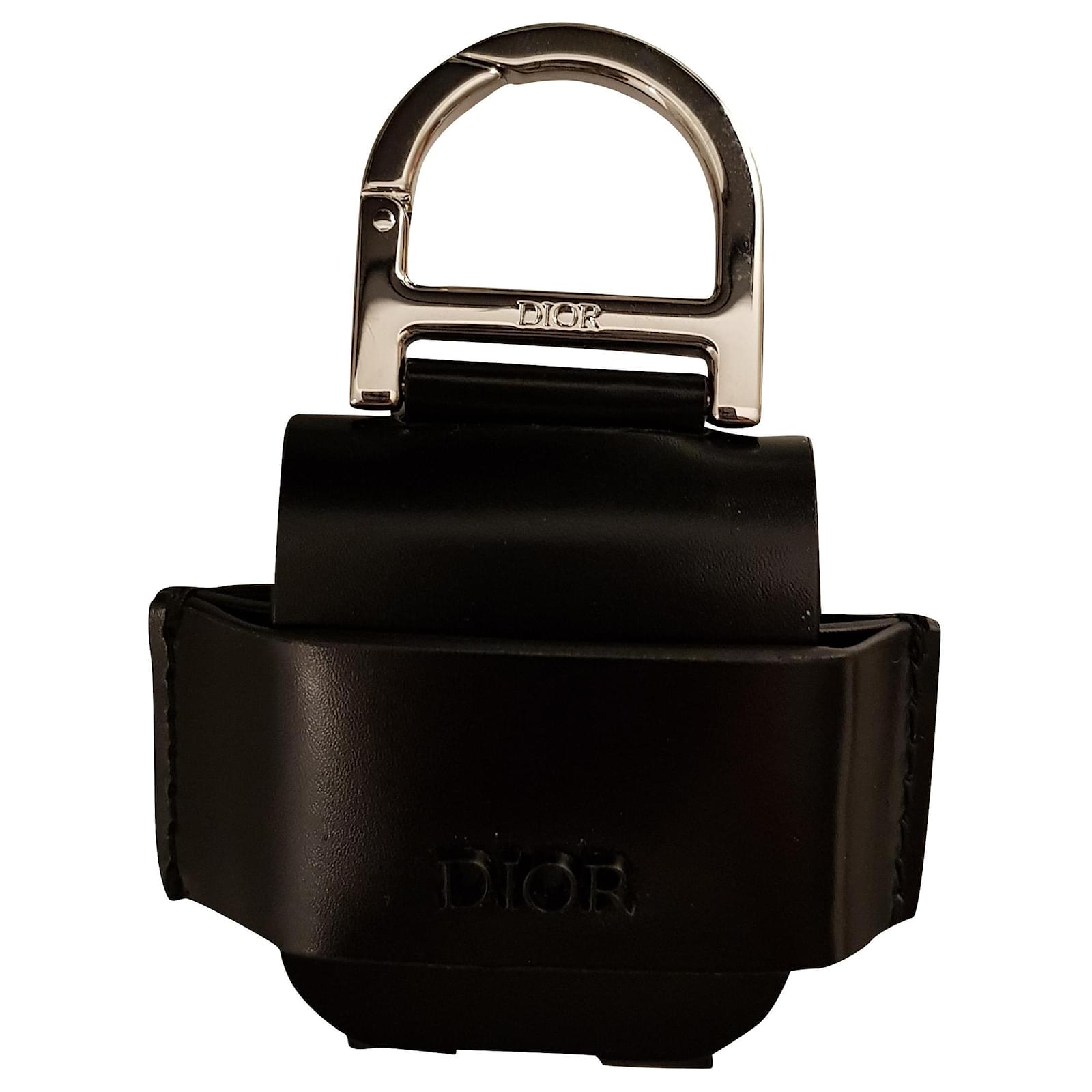 Dior airpod case Black Lambskin ref.239322 - Joli Closet