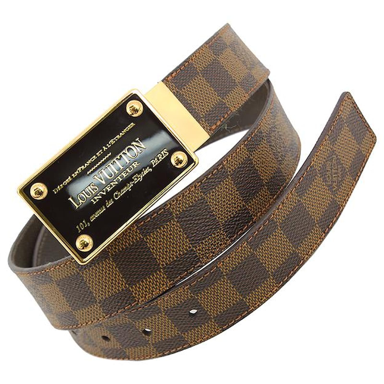 Louis Vuitton Belt Men s Saint Hule Envan Tour Reversible Brown Leather