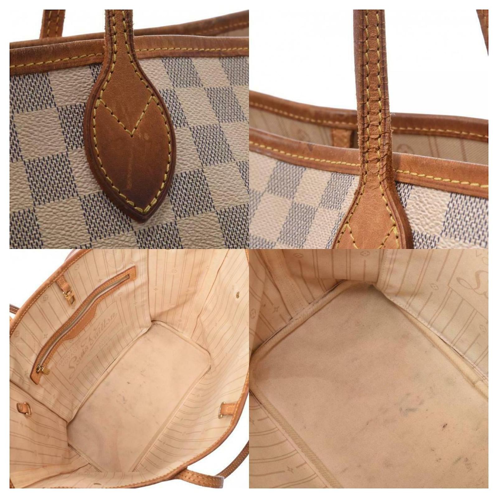 Louis Vuitton Neverfull White Cloth ref.245028 - Joli Closet