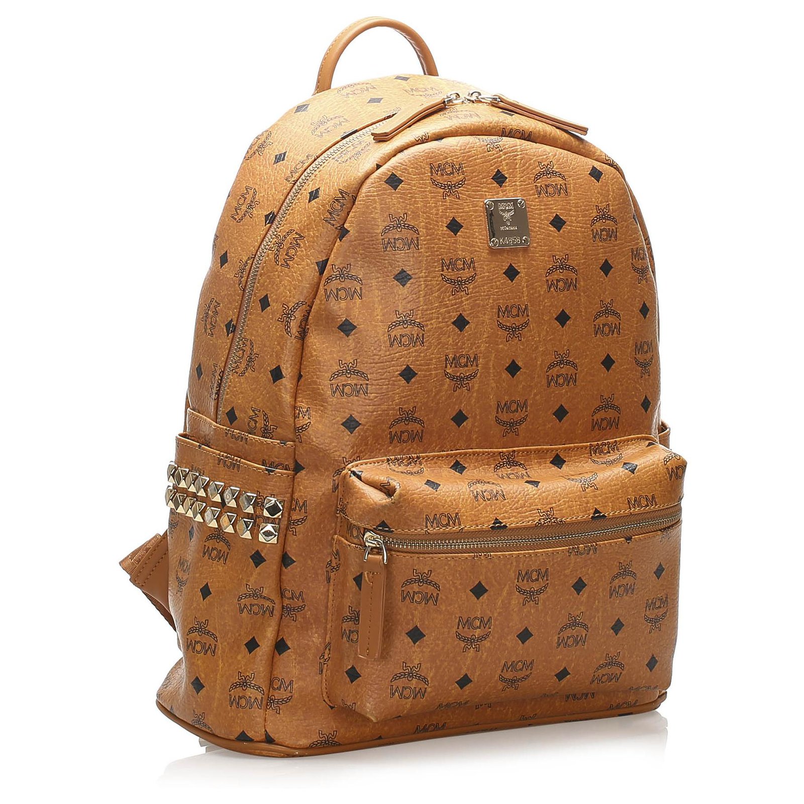 MCM Brown Visetos Stark Leather Backpack Pony-style calfskin ref.246865 ...