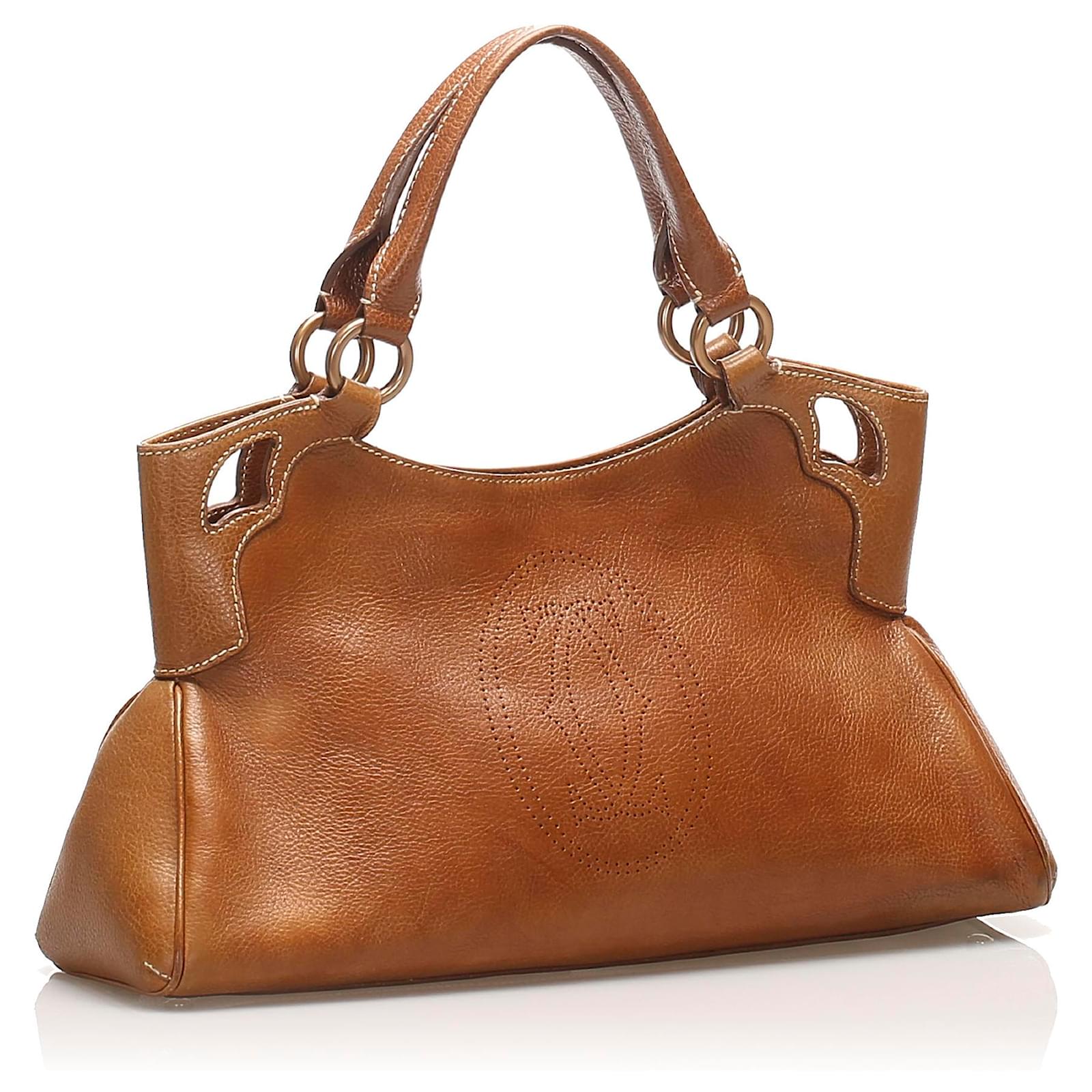 Cartier Sac à main Marcello de Cartier en cuir marron Veau façon ...