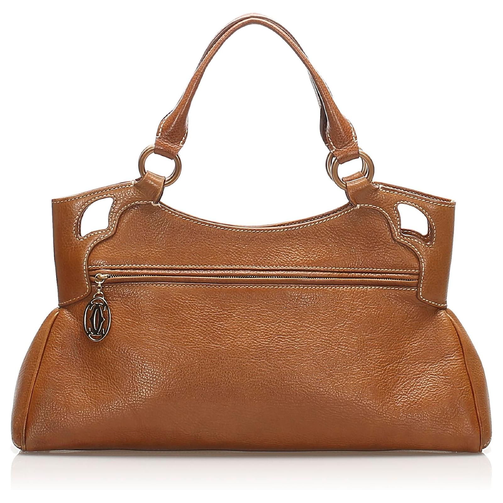 Cartier Sac à main Marcello de Cartier en cuir marron Veau façon ...