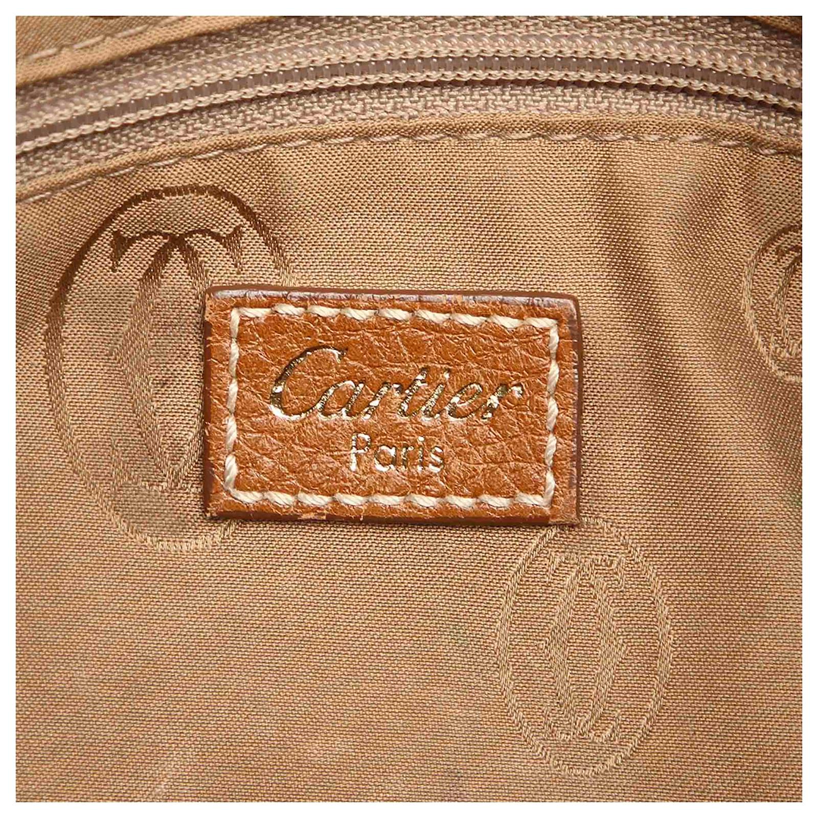 Cartier Sac à main Marcello de Cartier en cuir marron Veau façon ...