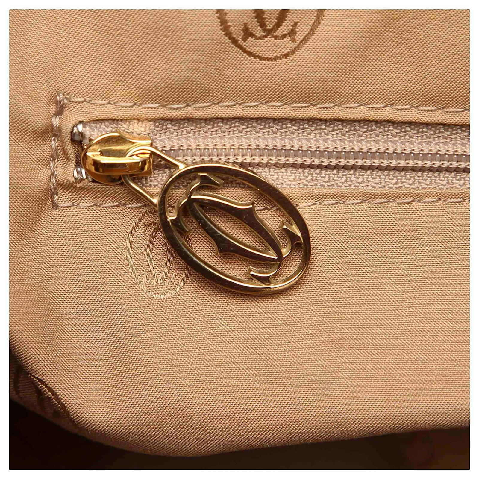 Cartier Sac à main Marcello de Cartier en cuir marron Veau façon ...