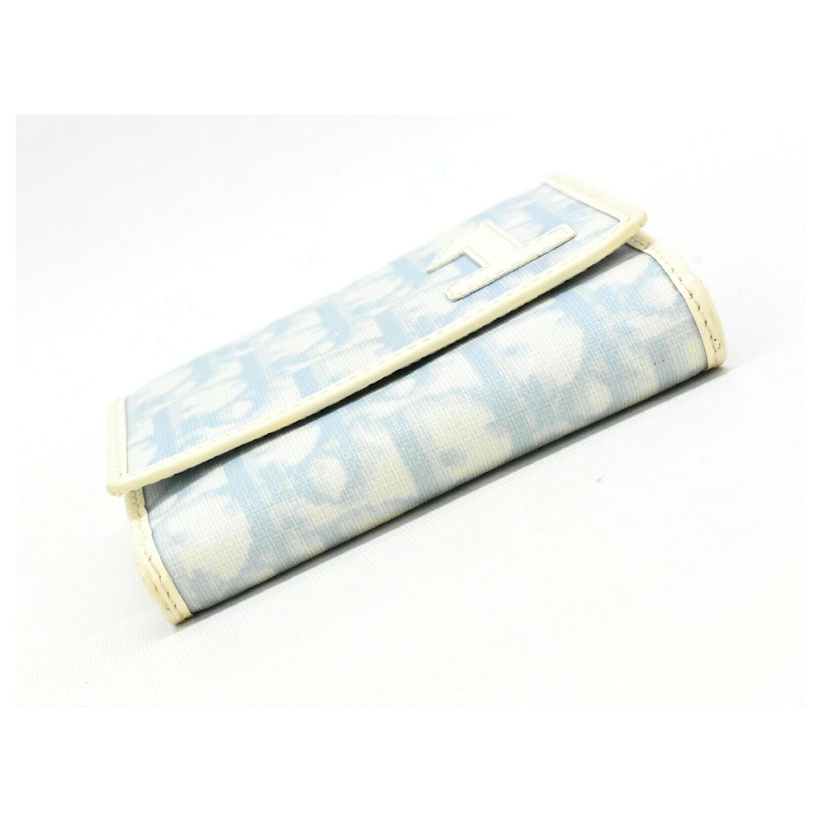 Dior wallet Light blue Cloth ref.248883 - Joli Closet