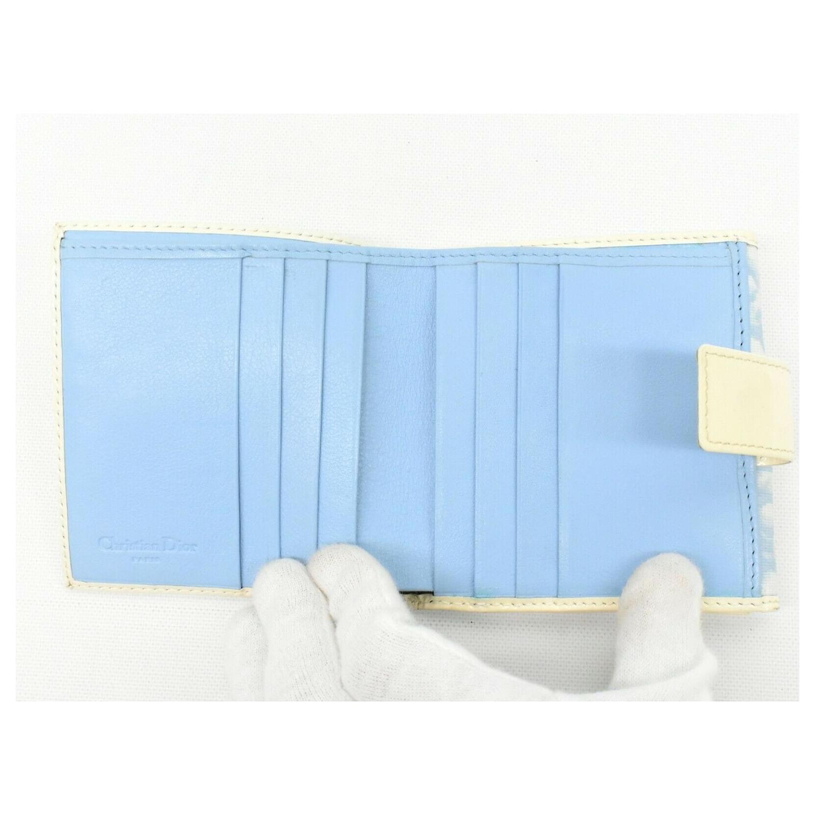 Dior wallet Light blue Cloth ref.248883 - Joli Closet